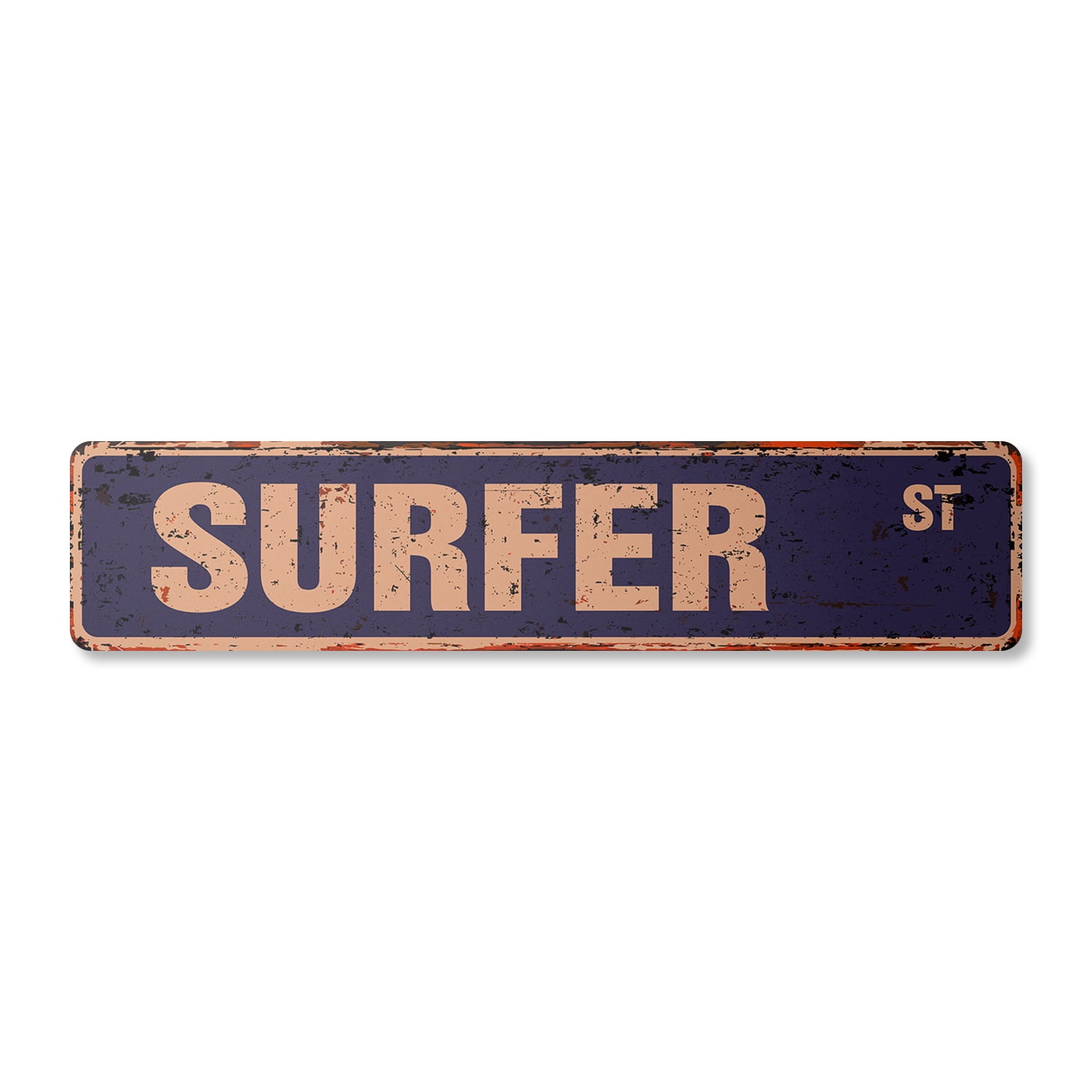 SURFER Vintage Plastic Street Sign surf board shorts bathing suit ...