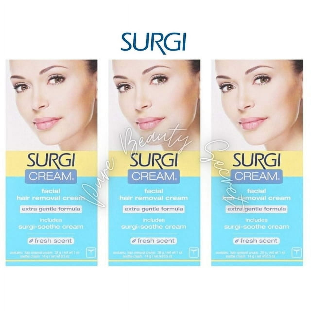 SURGI Extra Gentle Facial Hair Removal Cream for Sensitive Skin, 1 oz ...