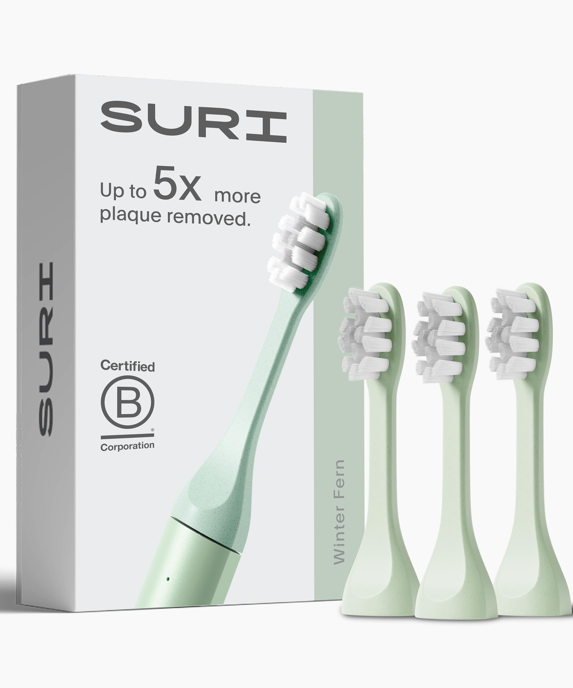 SURI Recyclable Plant-Based, Electric STF9 Toothbrush Heads - Built-in ...