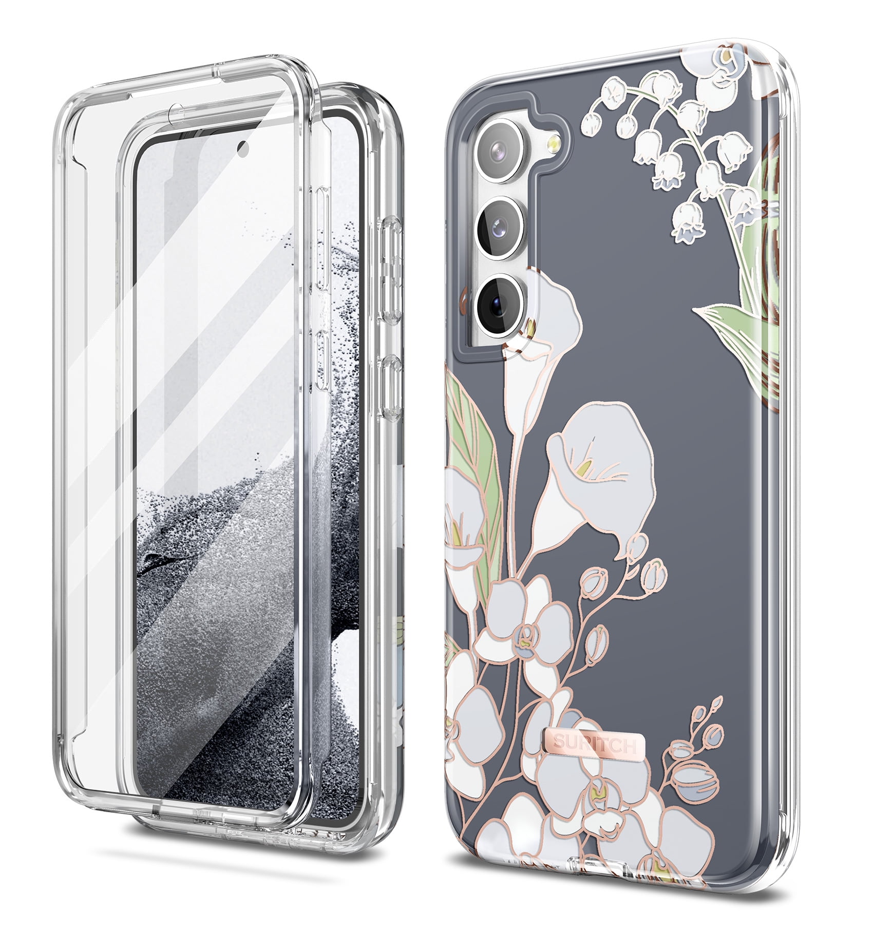 SURITCH for Samsung Galaxy S23 Plus Case, [Built-in Screen Protector] [Dual-Layer Protection ...