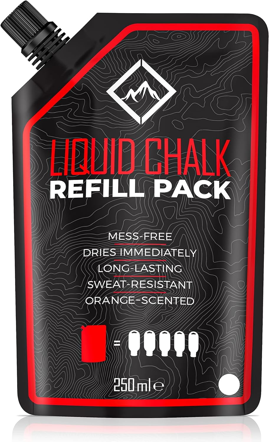 SURVIVOR Liquid Chalk Refill Pack – 250ML Liquid Grip for Rock Climbing ...