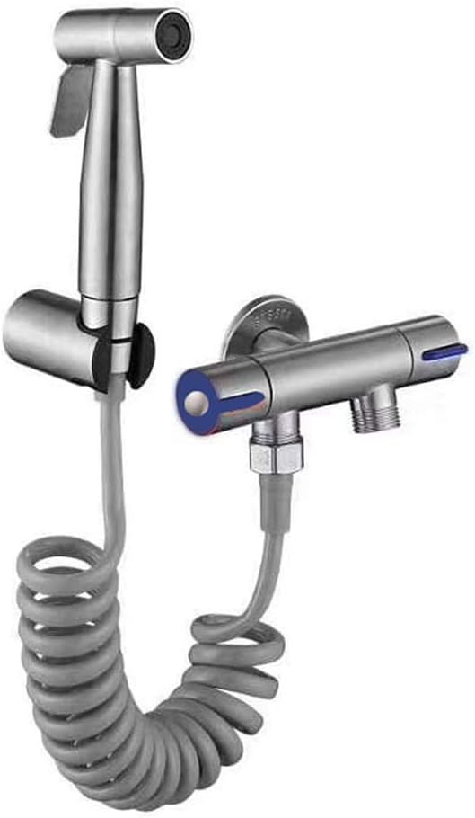 SUS 304 Stainless Steel Toilet Handheld Bidet Spray Kit with Elastic ...