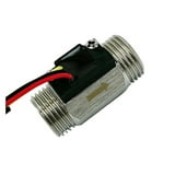 SUS304 G1/2 Meter Liquid Water Flow Sensor Brass Flowmeter 1-30L/min ...