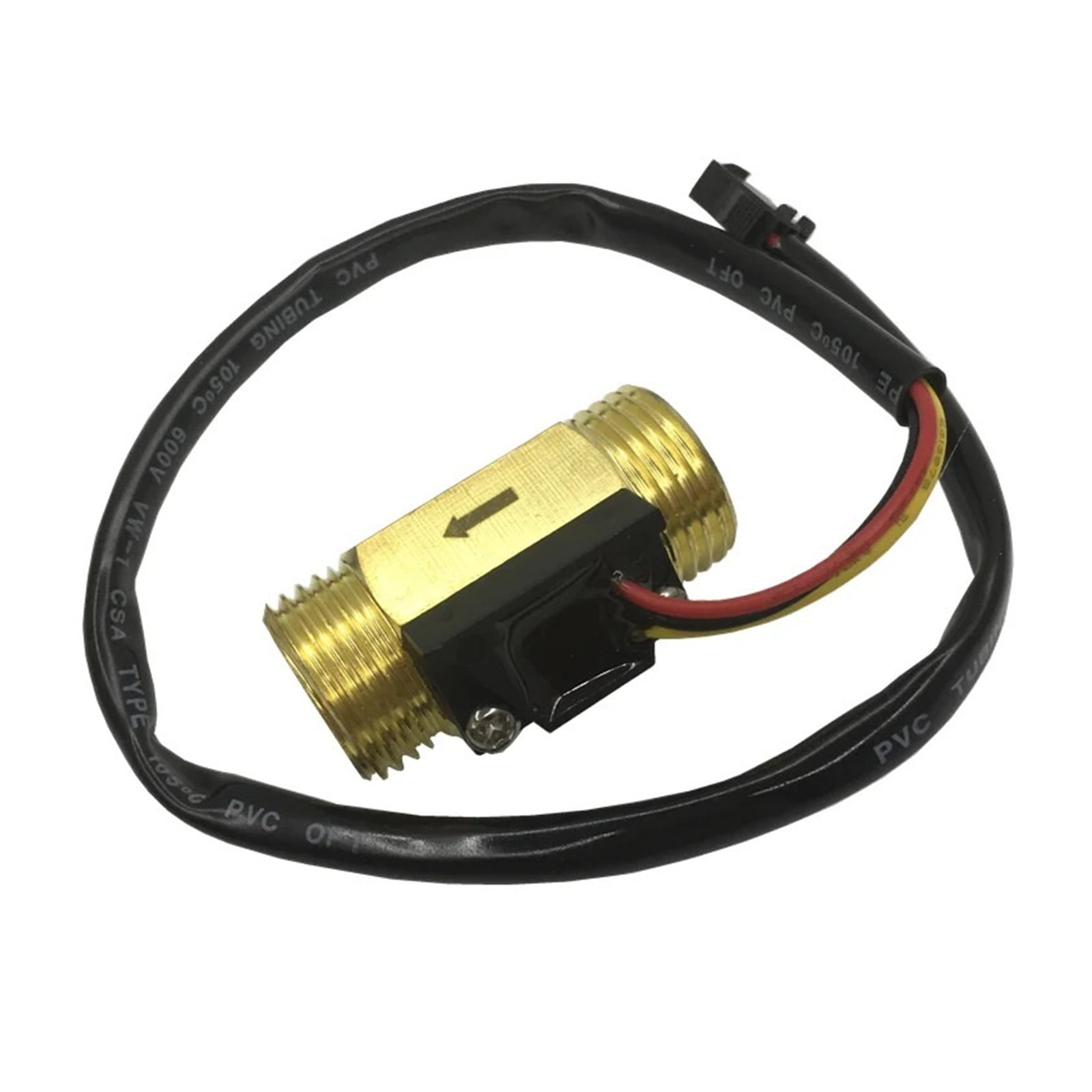 SUS304 G1/2 Meter Liquid Water Flow Sensor Brass Flowmeter 1-30L/min ...