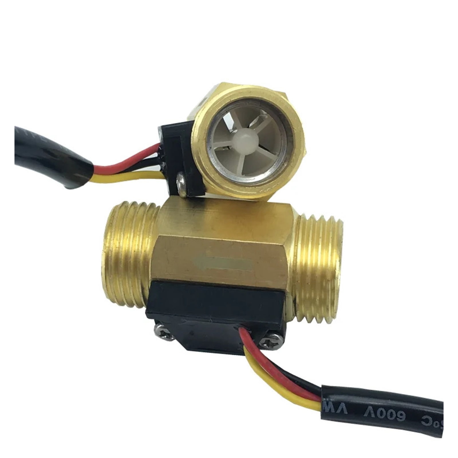 SUS304 G1/2 Meter Liquid Water Flow Sensor Brass Flowmeter 1-30L/min ...