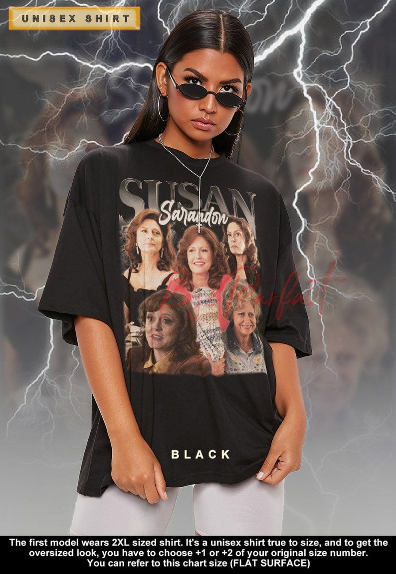 SUSAN SARANDON Retro T-shirt - Susan Sarandon Tee, Susan Sarandon Long ...
