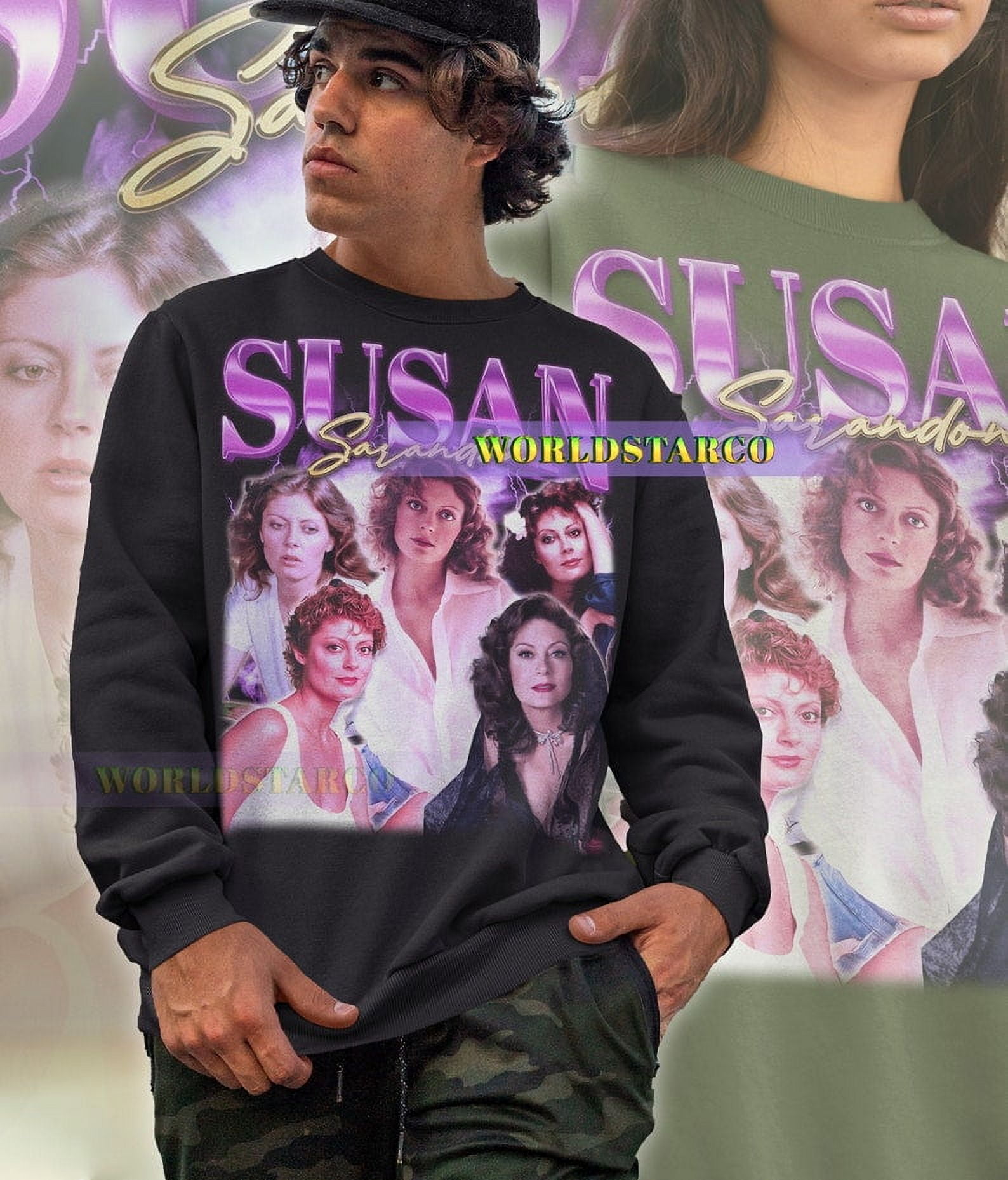 SUSAN SARANDON Sweatshirt, Susan Sarandon Homage Sweatshirtter, Susan ...