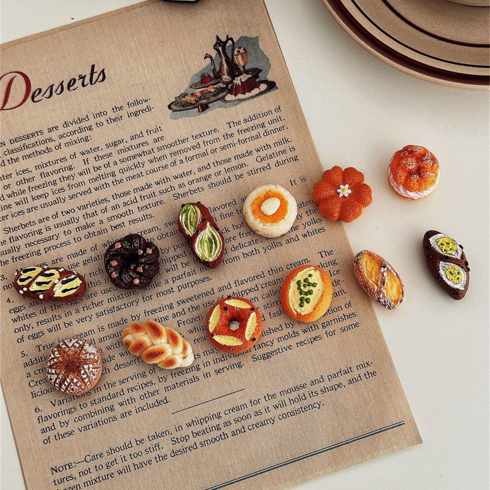 SUSANMAISON Alkaline Bread Magnetic Stickers Mini Simulated European ...