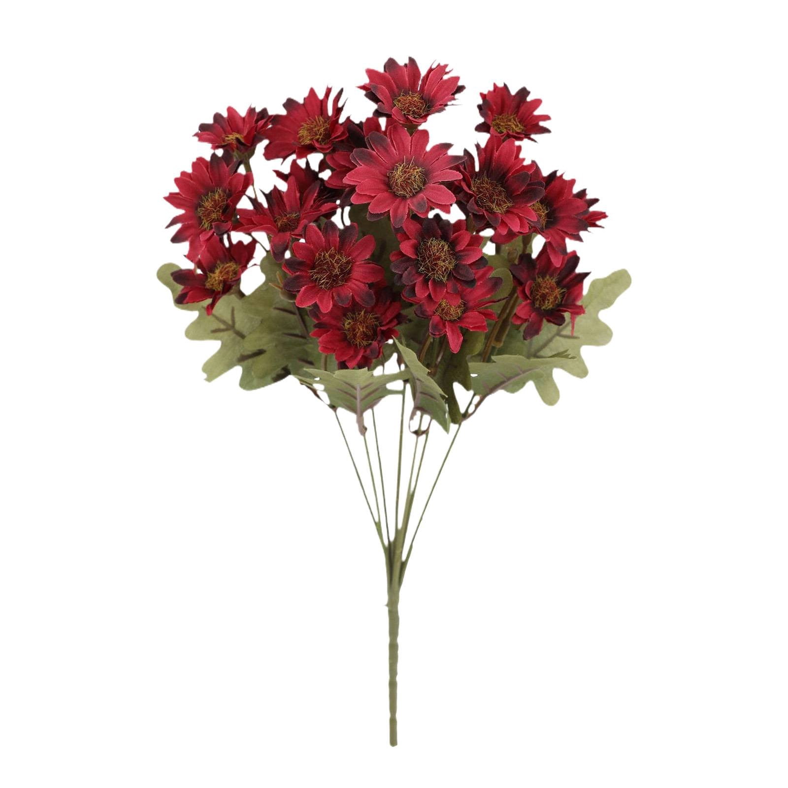 SUSHANG 1 Bouquet Artificial Mums Flowers – Realistic UV-Resistant ...