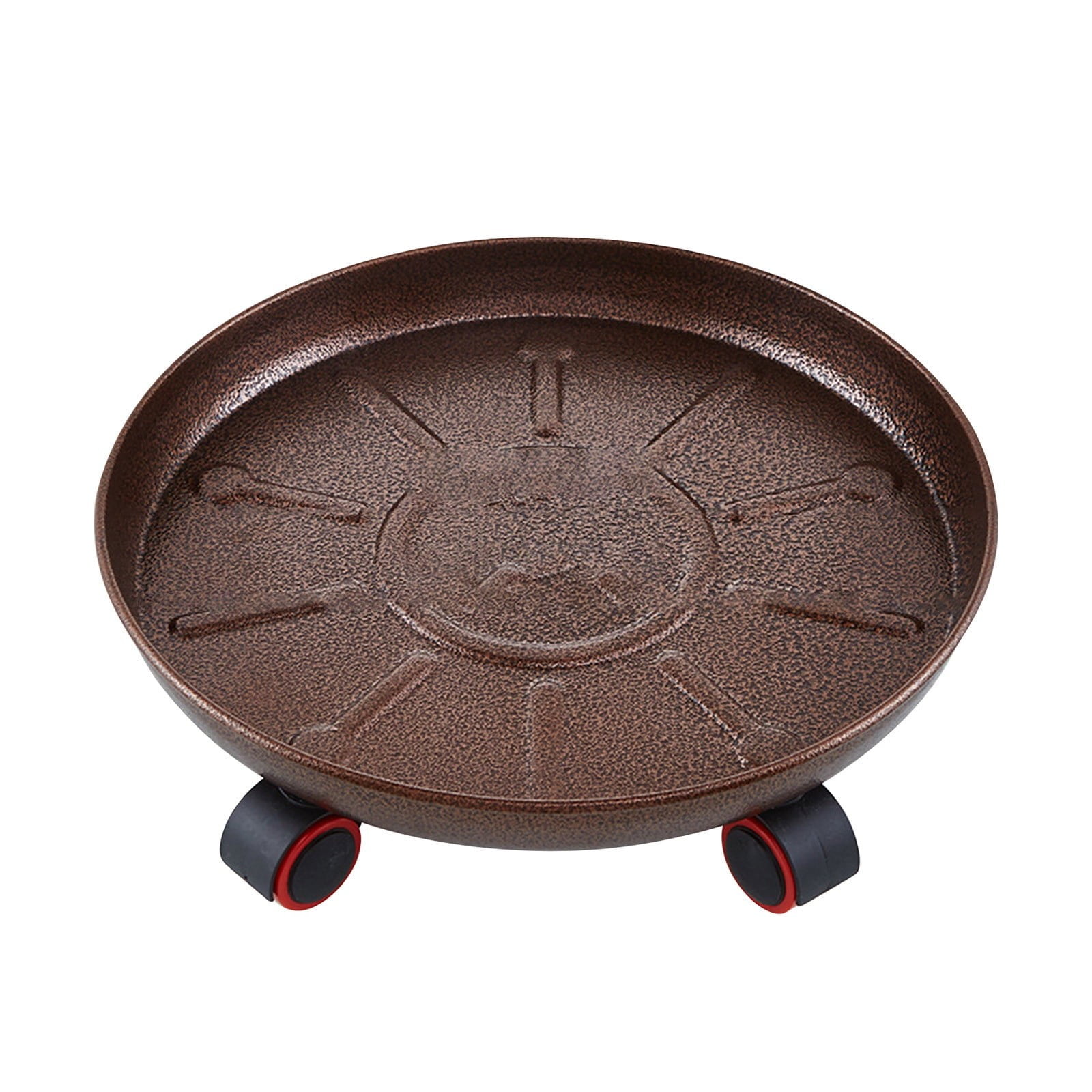 SUSHANG 10" Round Plant Stand Plant Caddy with Wheels Heavy Duty Metal ...