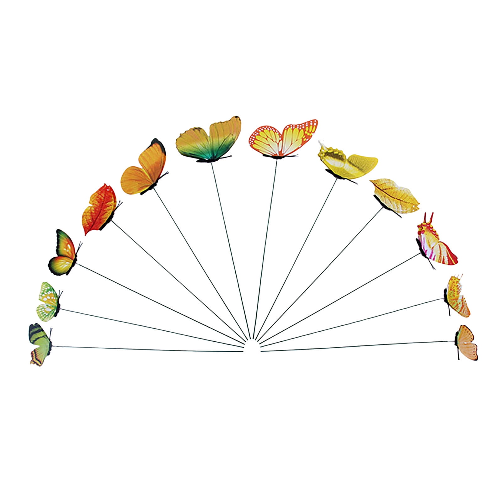 SUSHANG 12Pc Simulated Butterfly Insert Rod Pot Planter Outdoor Art ...