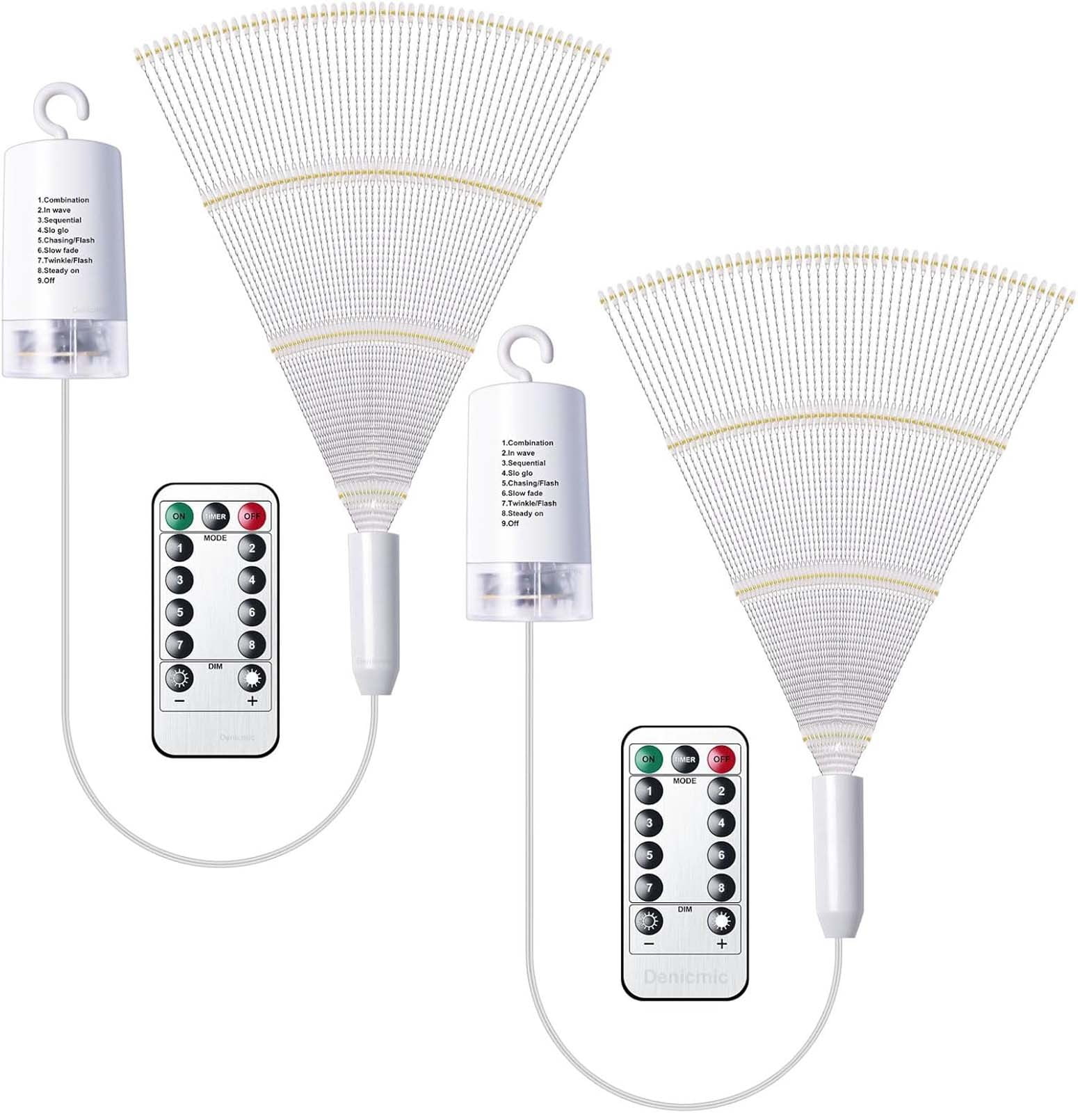 SUSHANG 200 LED Battery Operated Copper Wire Fairy Lights with Remote 8 ...