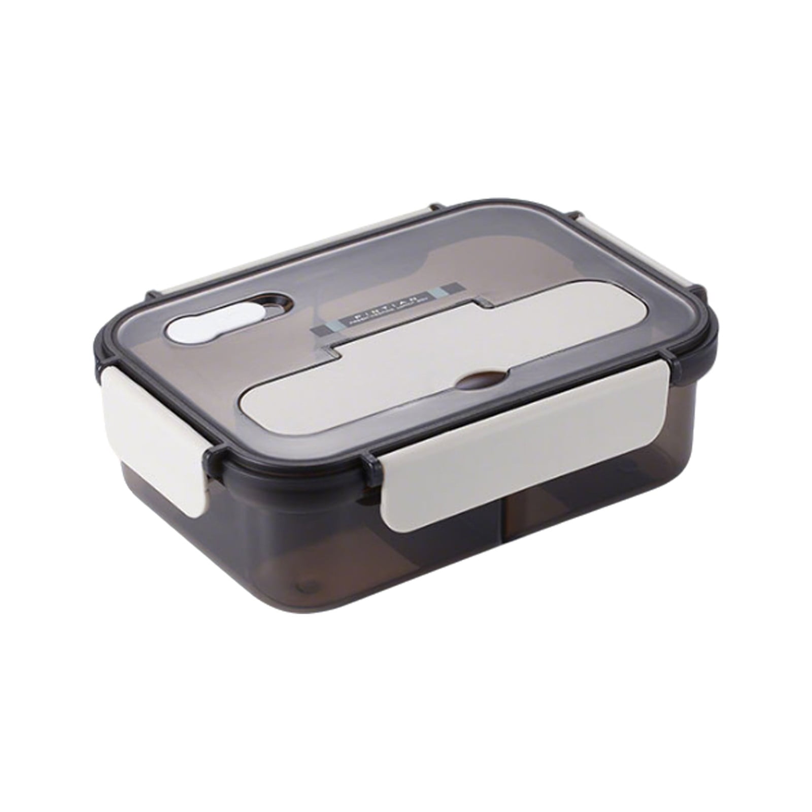 SUSHANG 3-Compartment Plastic Reusable Lunch Box with Secure Lids ...