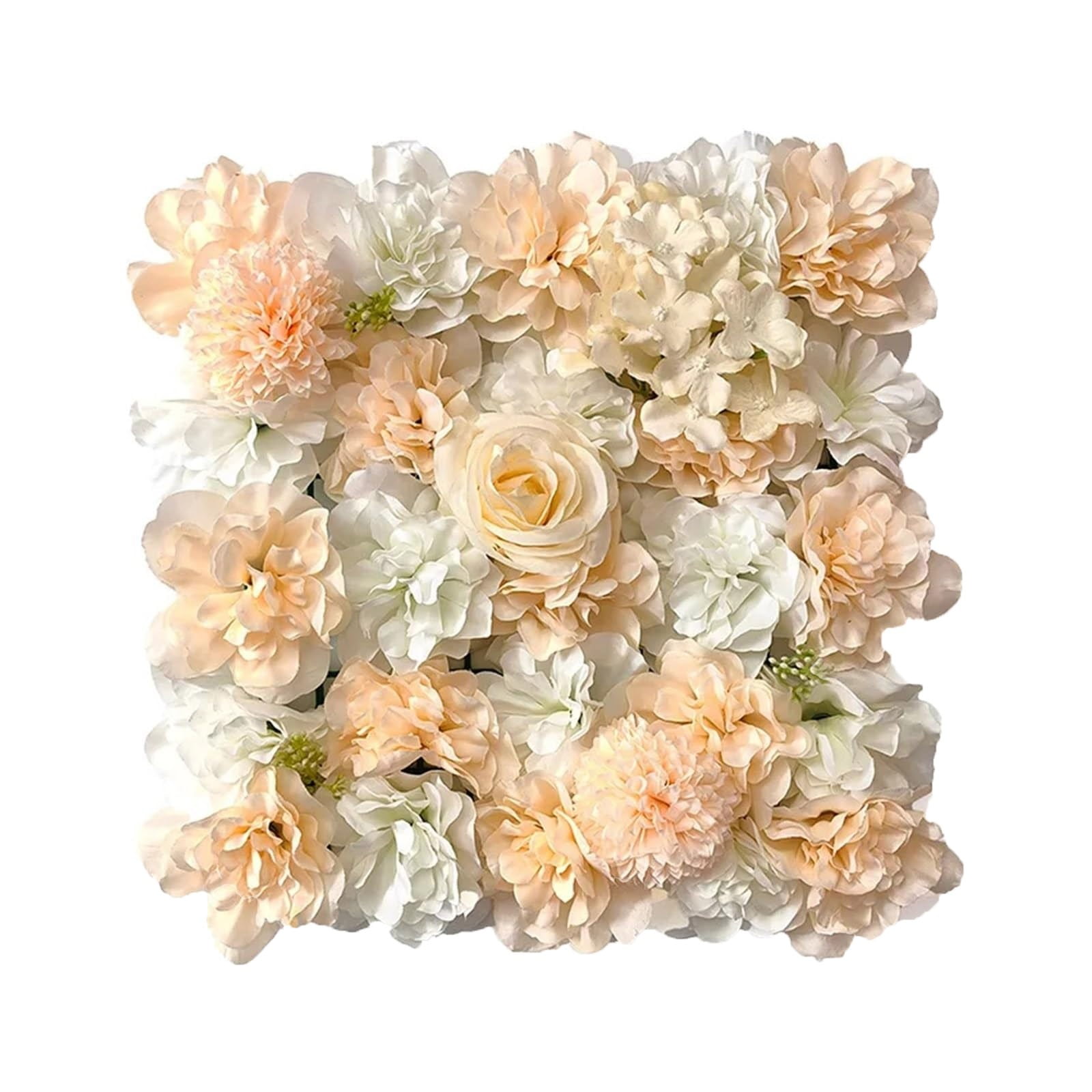 SUSHANG 3D Artificial Rose Flower Wall Panel 15x15 Inch for Home ...