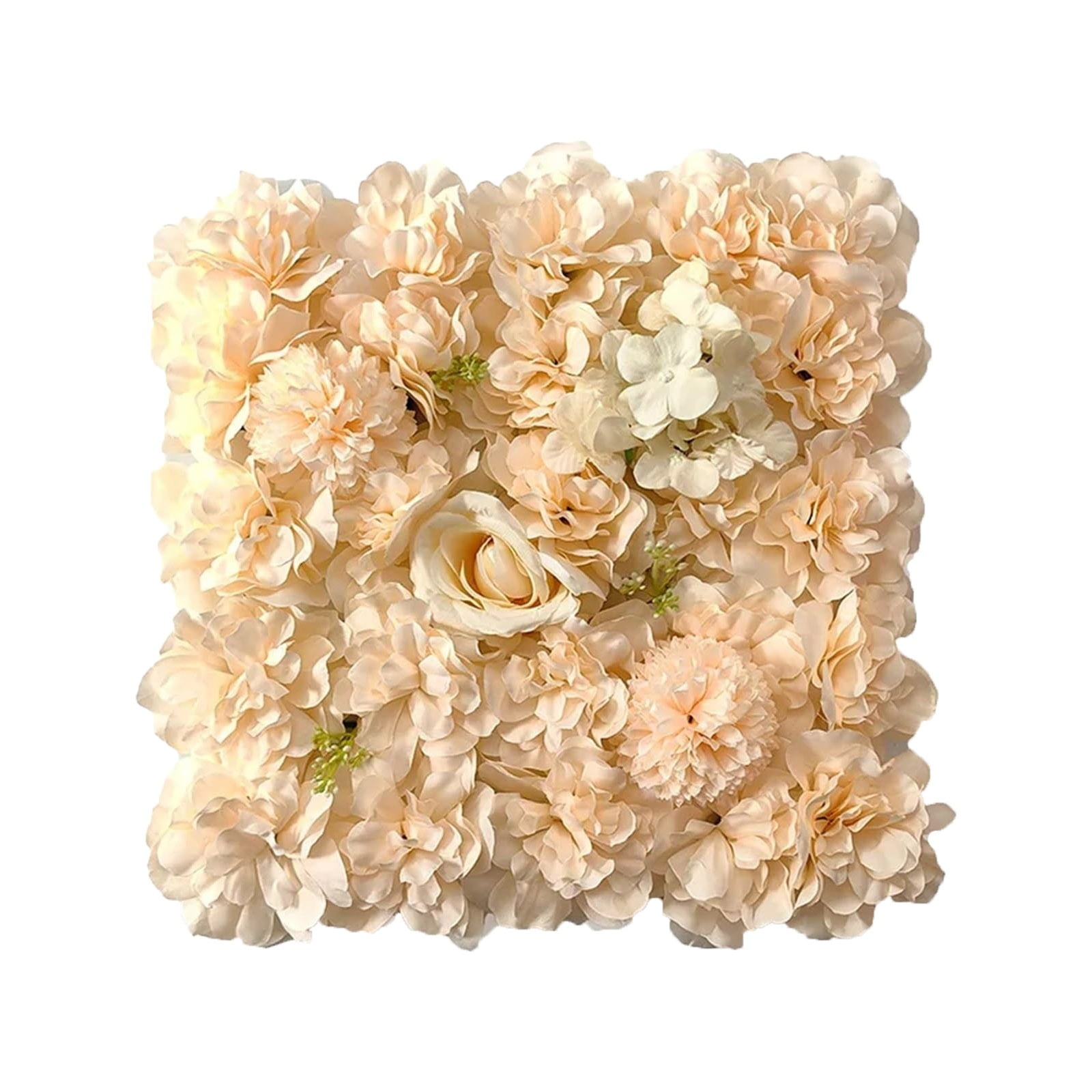 SUSHANG 3D Artificial Rose Flower Wall Panel 15x15 Inch for Home ...