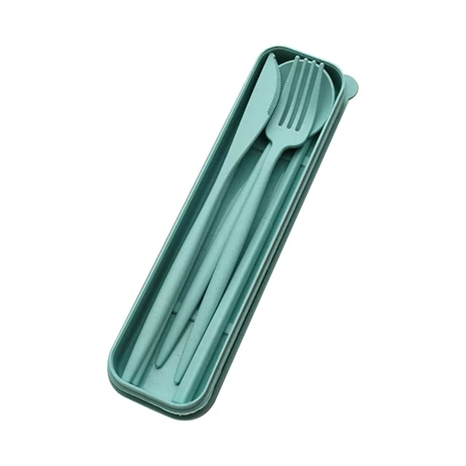 SUSHANG 4Pcs Portable Flatware Set with Case Creative Plastic Spoon ...