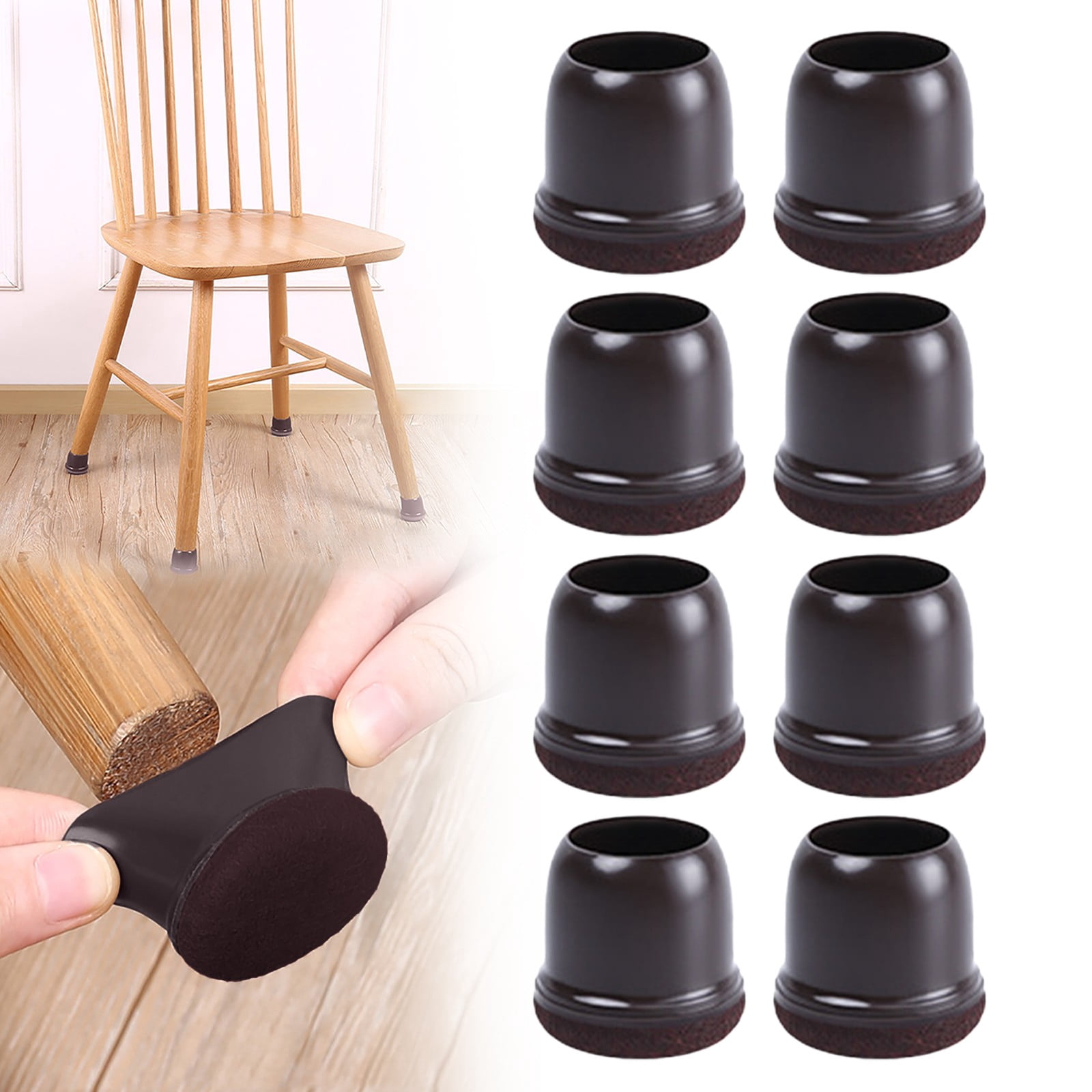 SUSHANG 8 Pack Chair Leg Floor Protectors Set - Furniture Sliders for ...