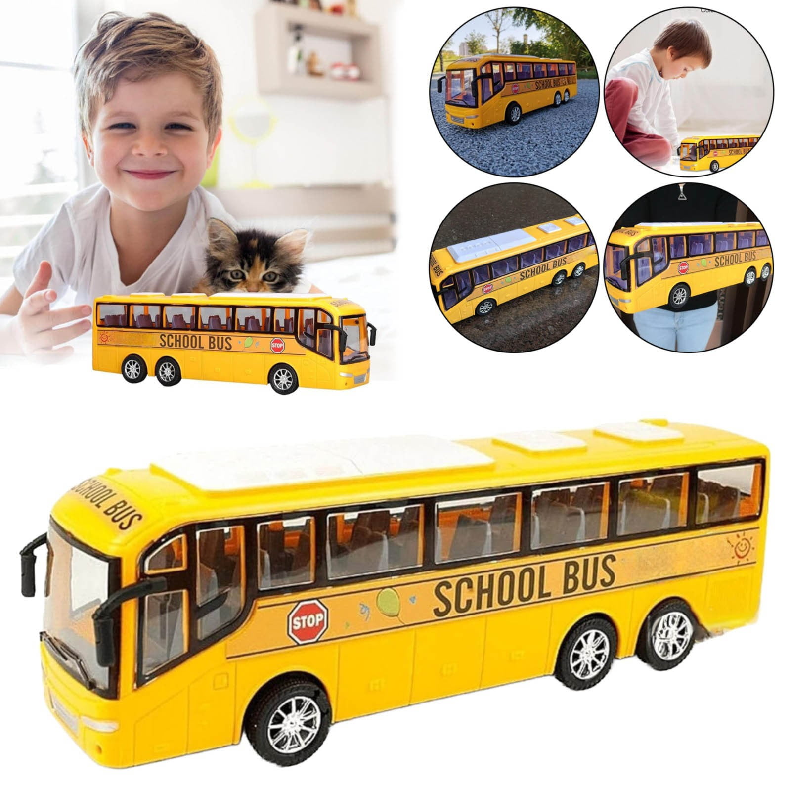 SUSHANG Animal Bus for Babies 6 Months Old & Up with Lights, Kids ...