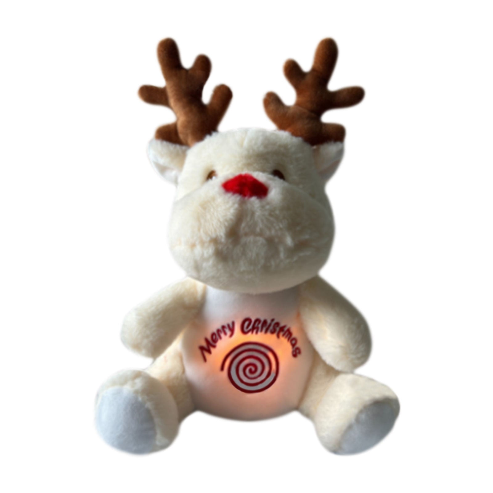 SUSHANG Christmas Musical Light up Reindeer LED Stuffed Animals Rudolph ...