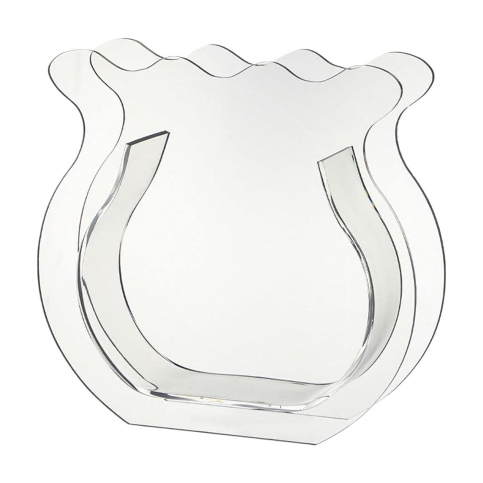 SUSHANG Clear Glass Vase Glass Vases for Flowers Clear Vase Ellipse Vase Oval Wide Mouth Vase ...