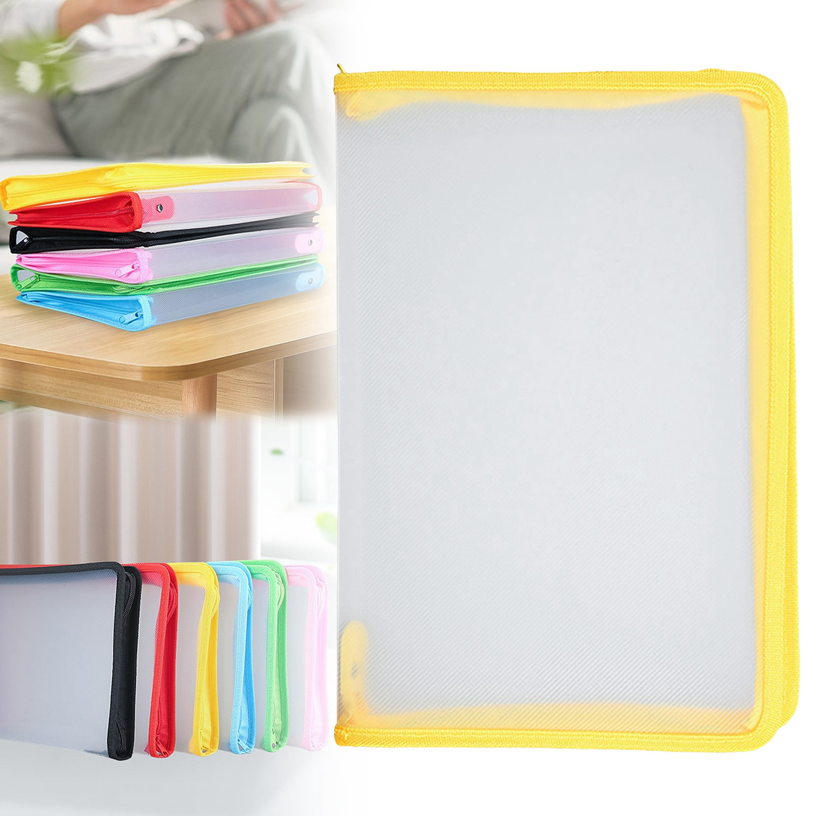SUSHANG Clear Matte Texture Document File Bag - Waterproof Plastic ...
