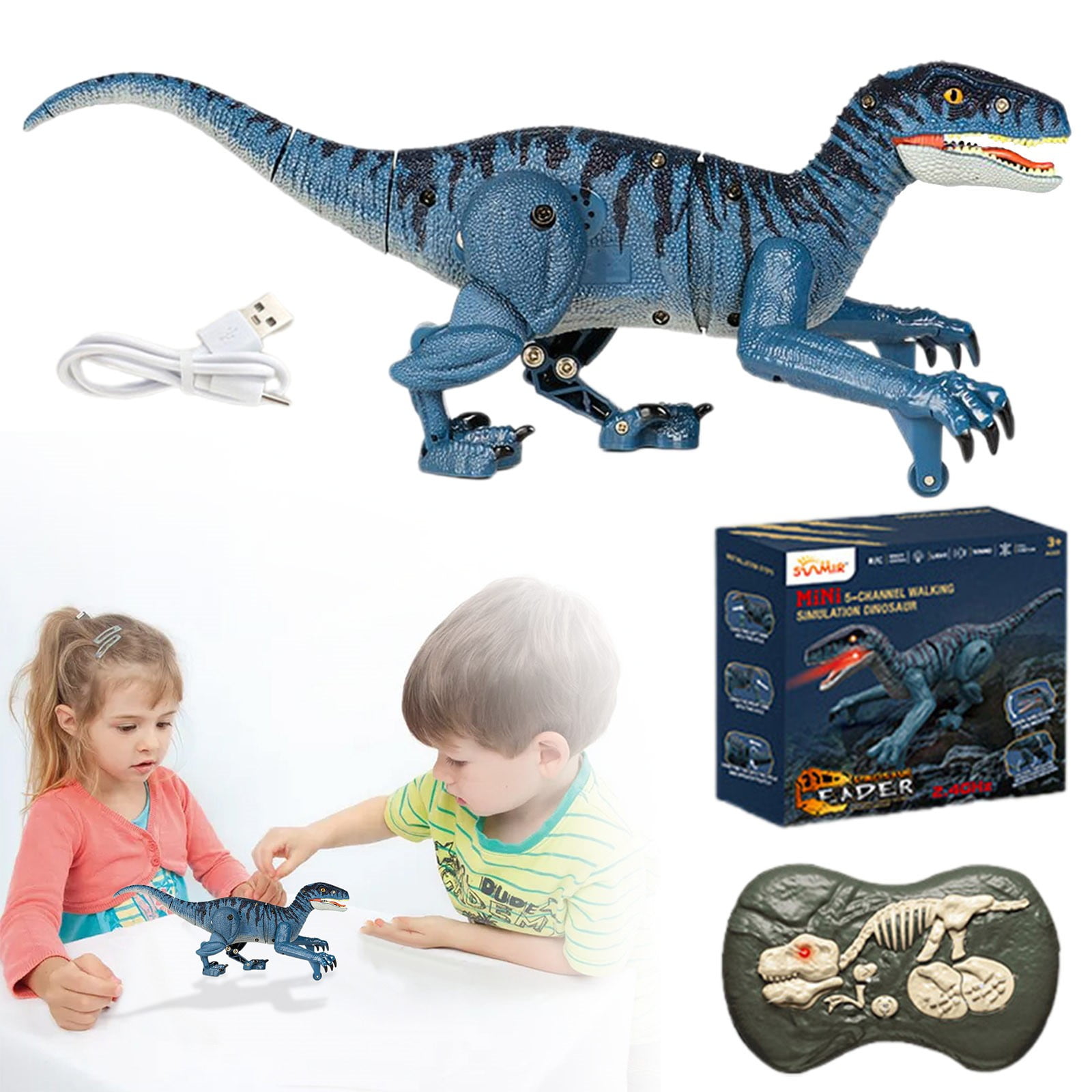 SUSHANG Discovery Kids Remote Control RC T Rex Dinosaur Electronic ...