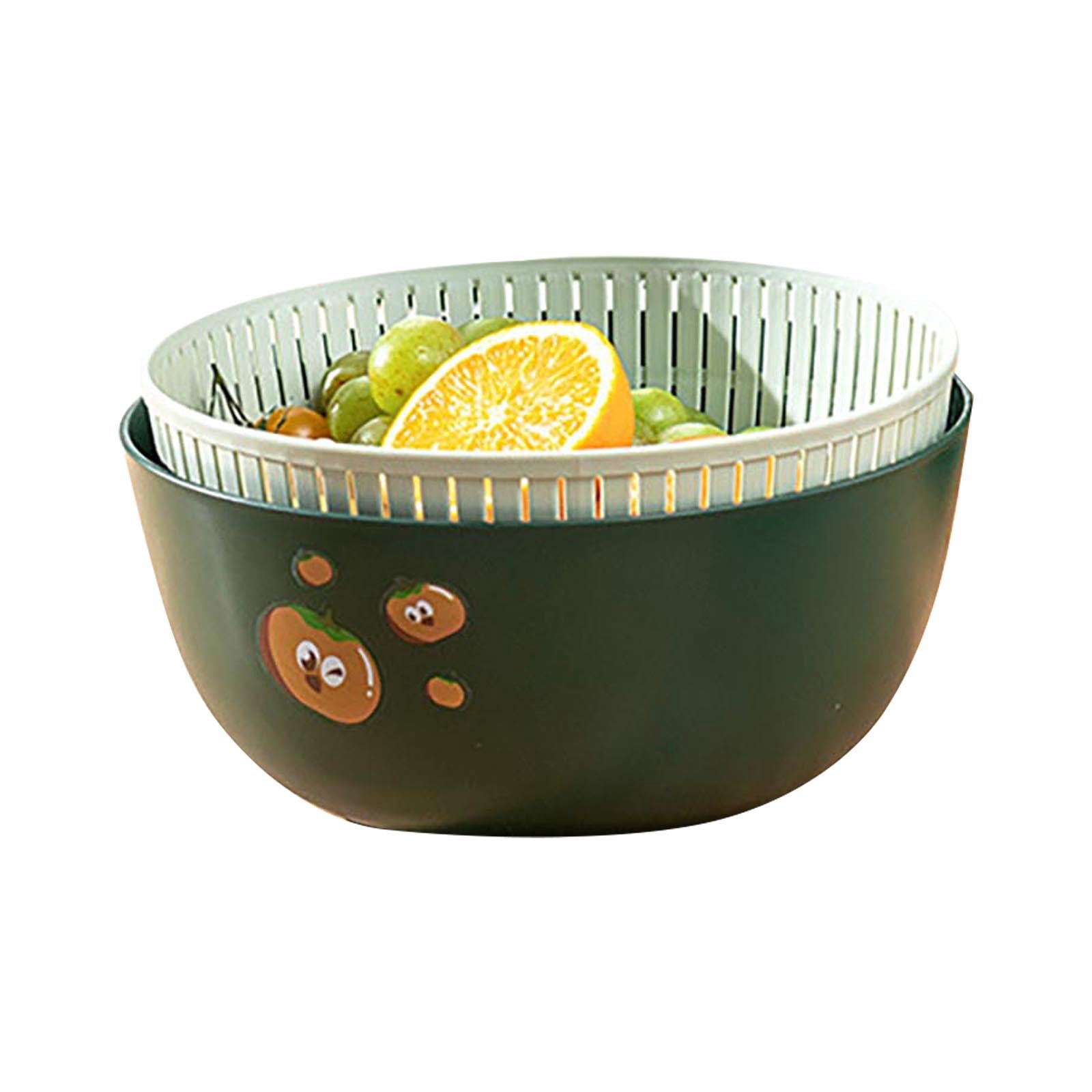 SUSHANG Drain Basket Washing Basin Kitchen Hot Pot Platter Double Layer ...