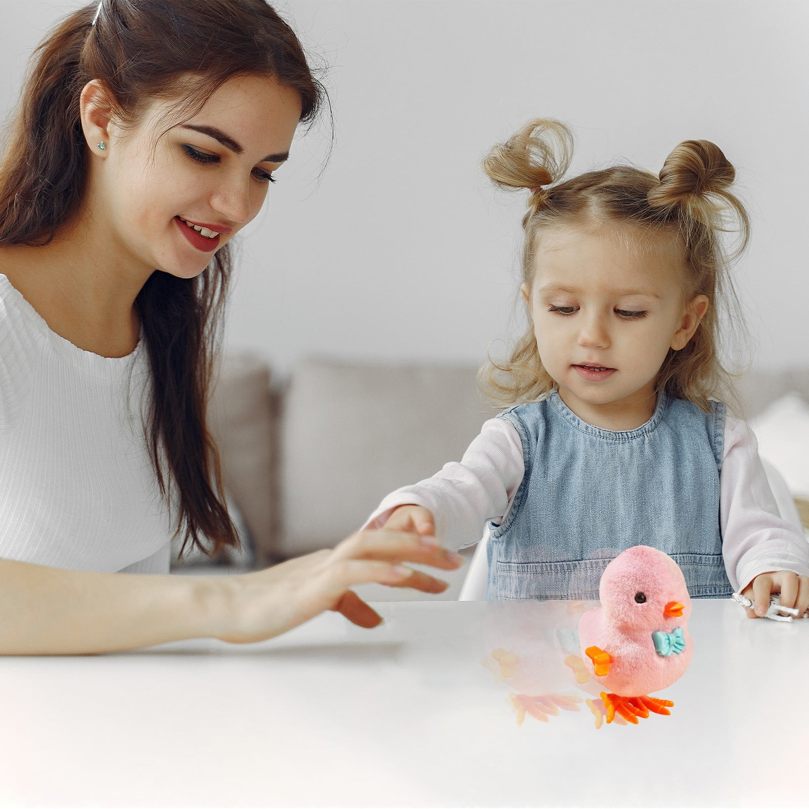 SUSHANG Easter Decoration Chick, Wind Up Chicken Toy Wind Up Plush ...