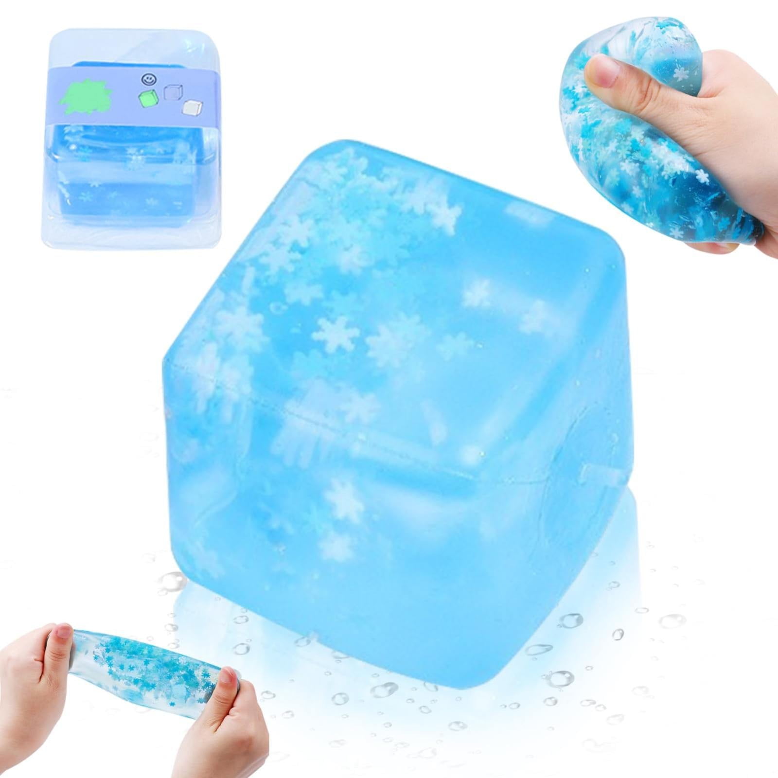 SUSHANG Fidget Dodecagon Blue Cube Stress Soft Cube Toys Elastic Cube ...