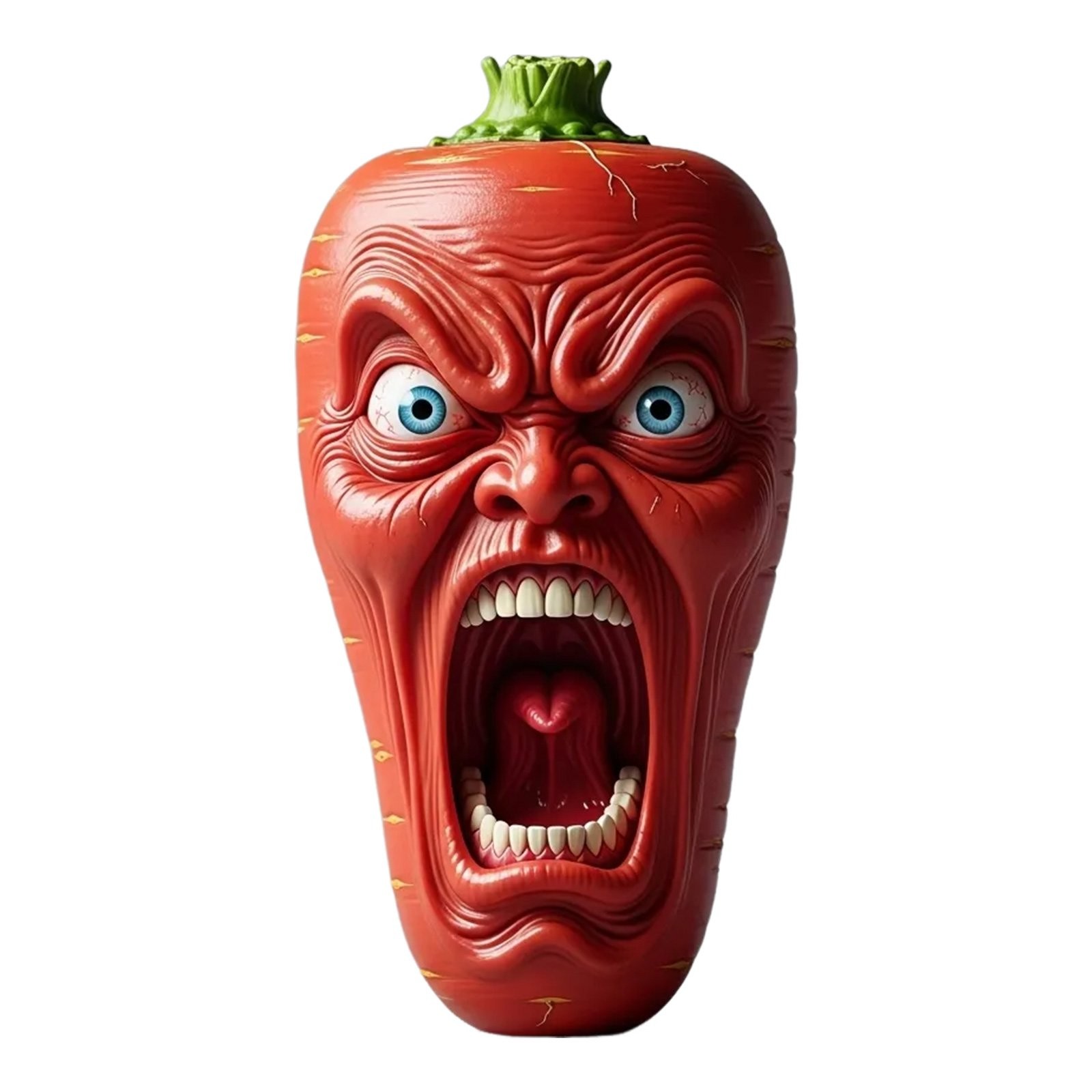 SUSHANG Funny Halloween Resin Figurines - Screaming Vegetable Statue ...