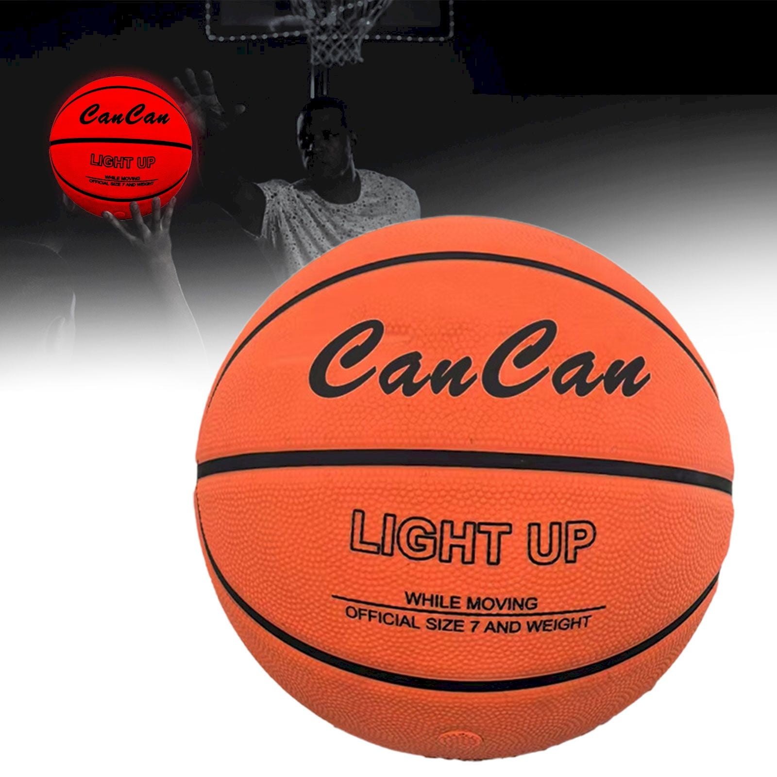SUSHANG GlowCity Glow in The Dark Basketball for Teen Boy - Dark ...