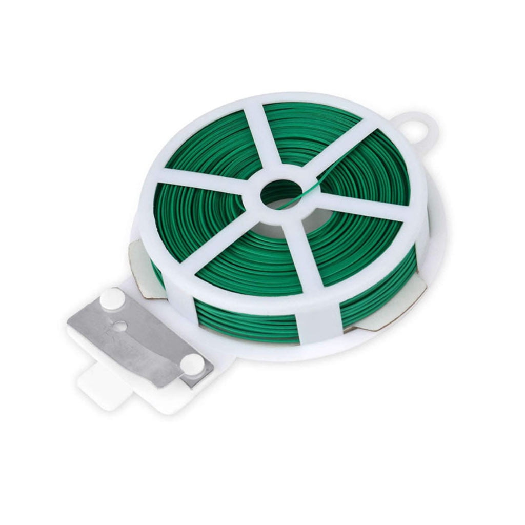 SUSHANG Green Plastic Tie Roll with Wire Dispenser Cutter 20M 30M 50M ...