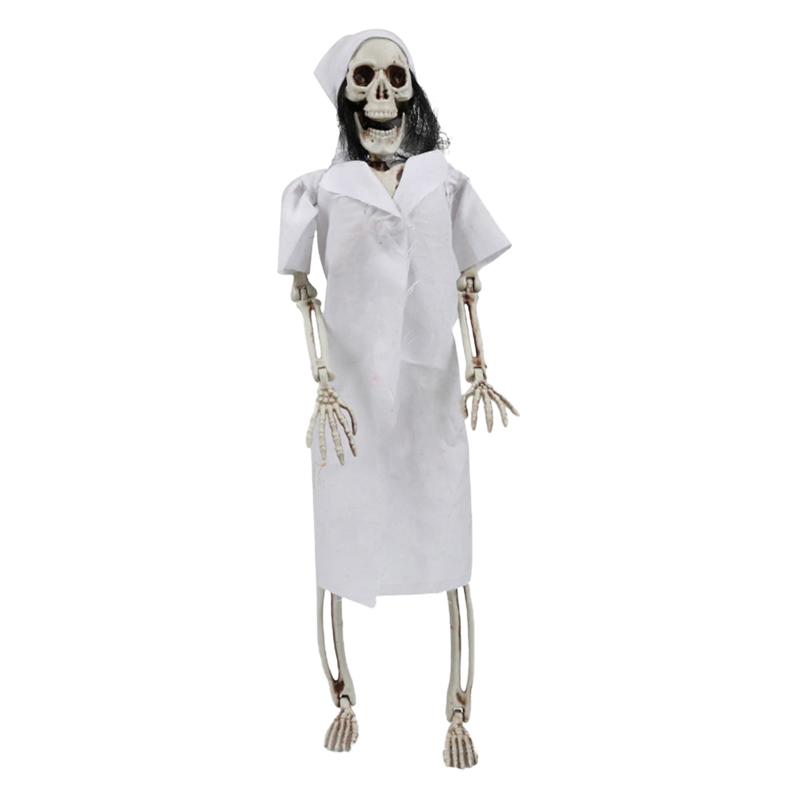 SUSHANG Halloween Hanging Skeleton Clown Prop with Spooky Dress Decor ...