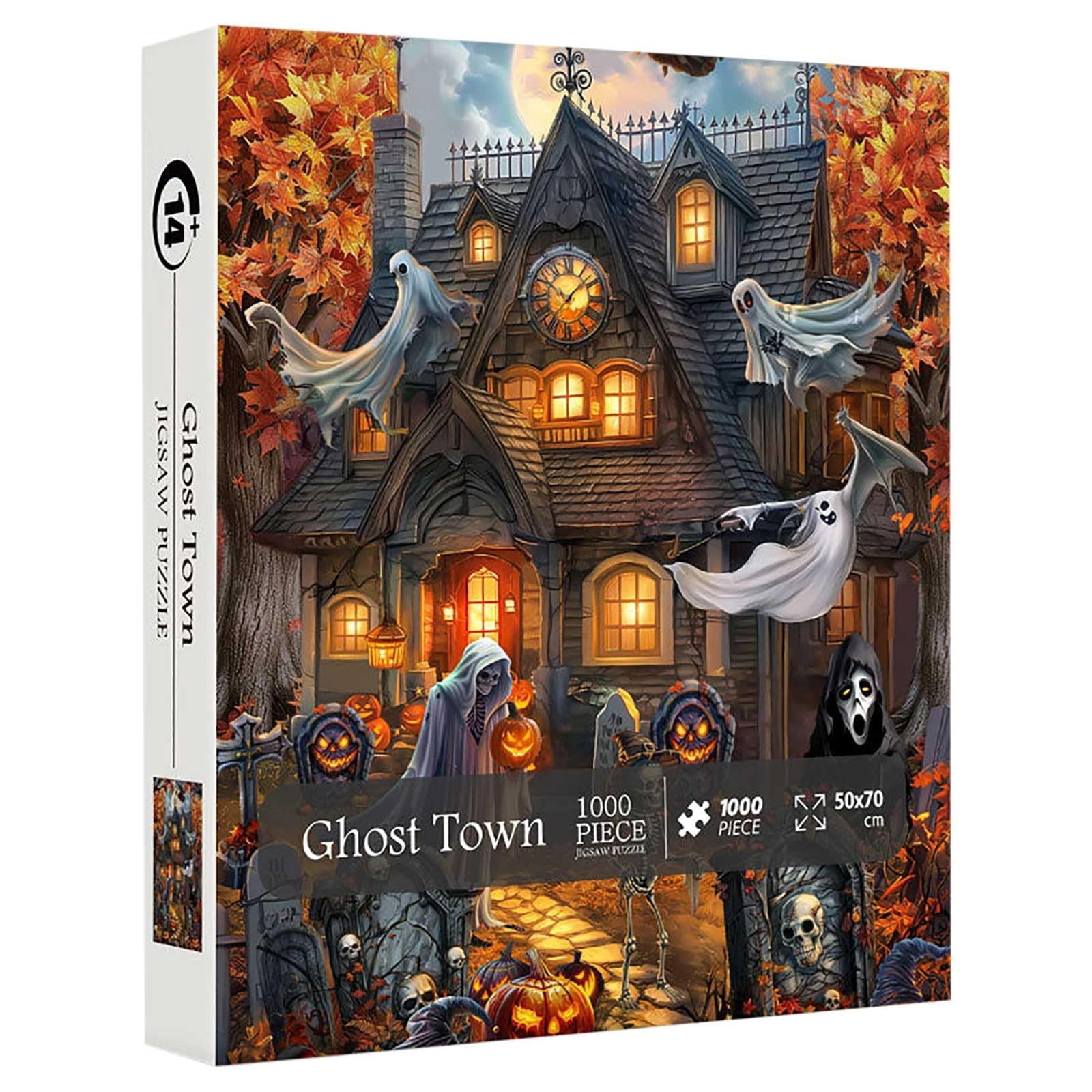 SUSHANG Halloween Jigsaw Puzzle Toys Halloween Themed 1000 Piece Puzzle ...