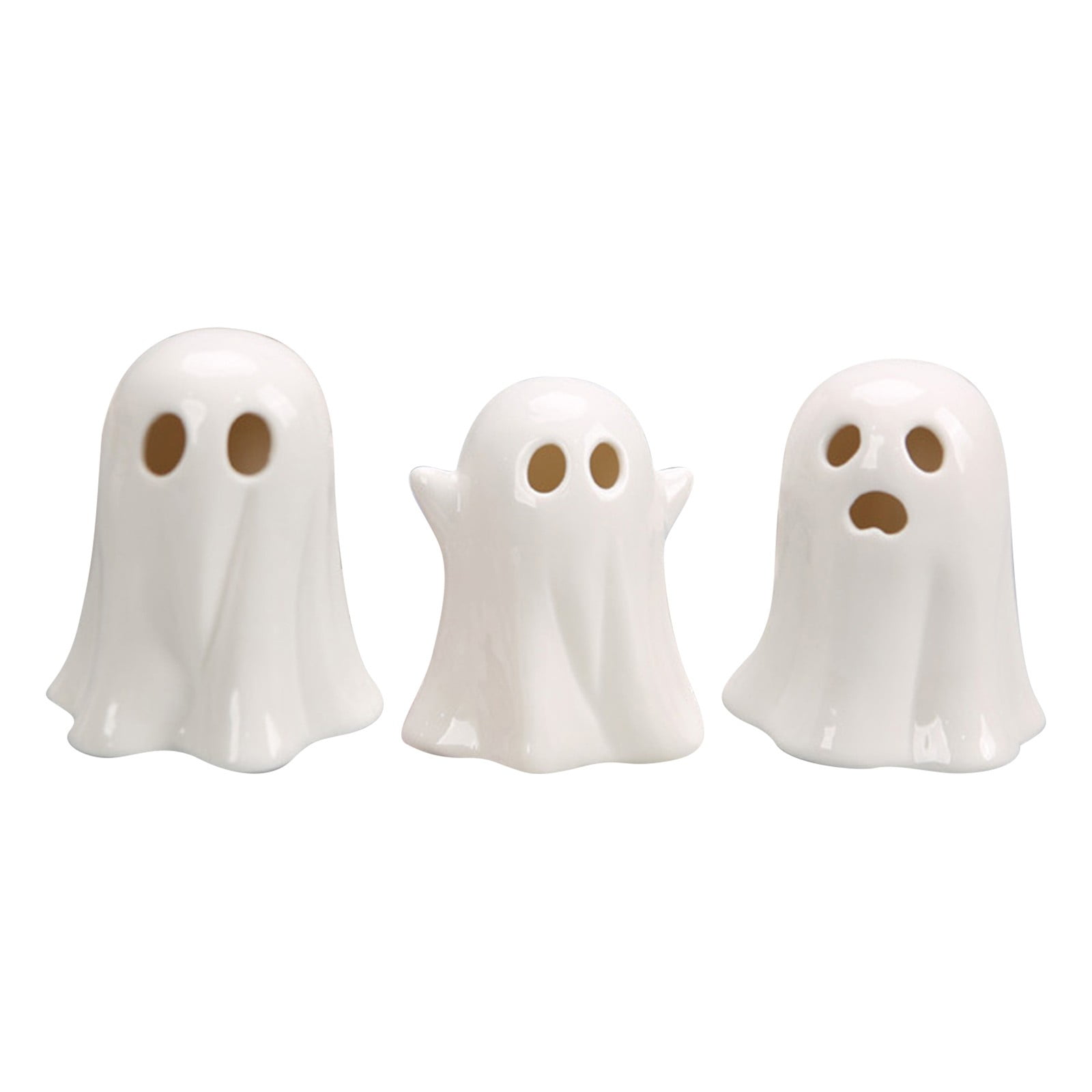 SUSHANG Halloween LED Ghost Light up Decorations - 3PCS Cute Glowing ...