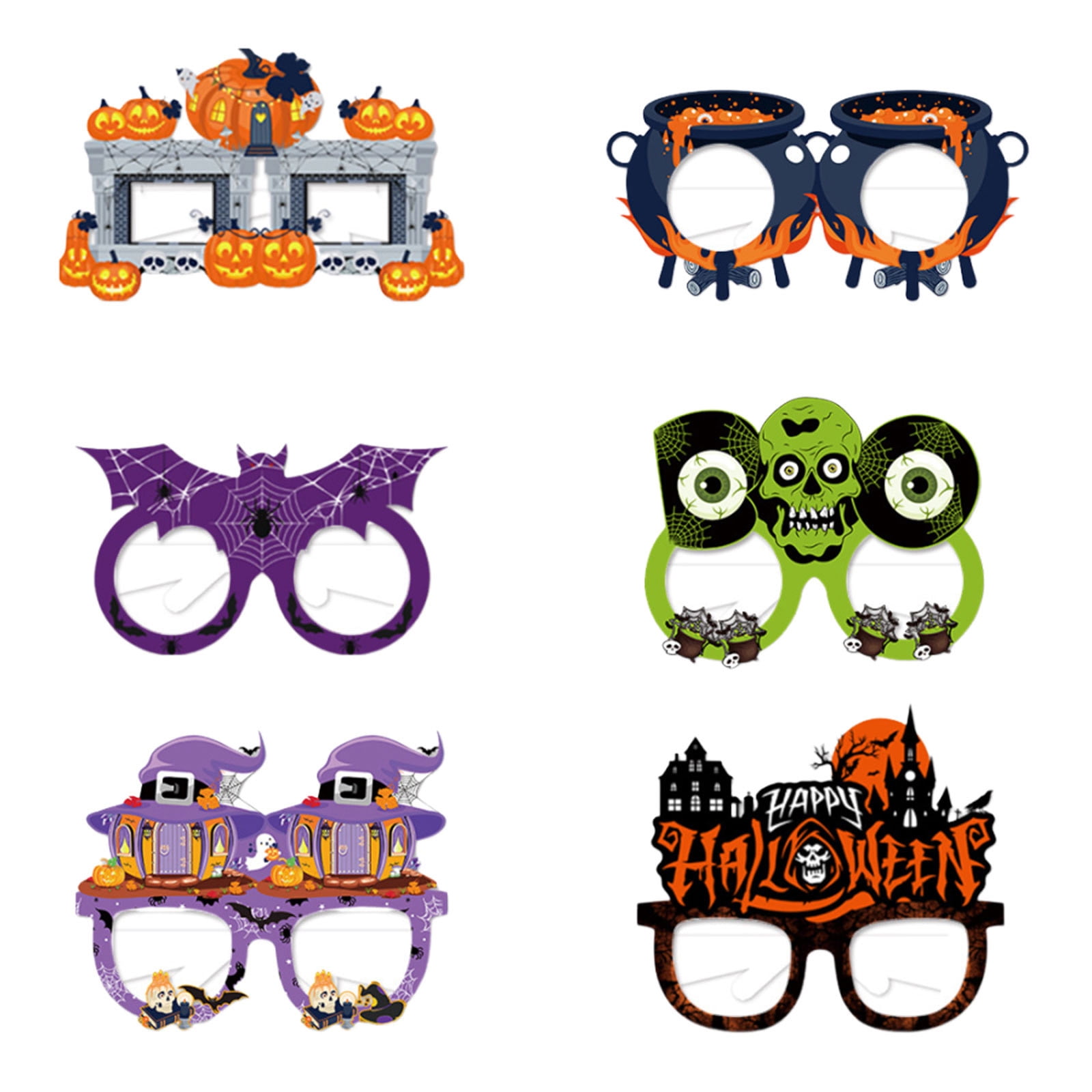 SUSHANG Halloween Paper Eyes Scary Halloween Glasses for Kids Pack of ...
