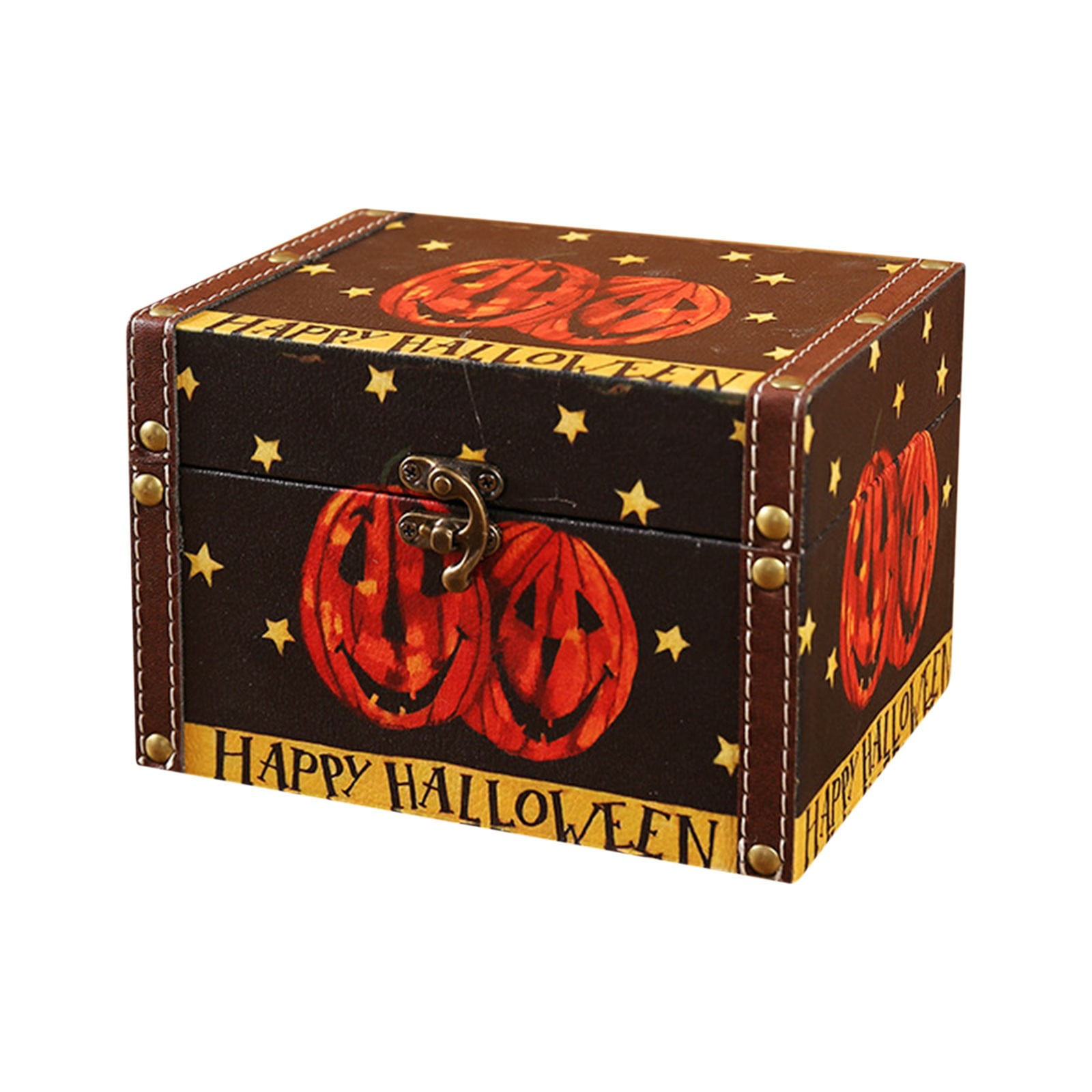 SUSHANG Halloween Wooden Storage Box Candy Gift Packaging Box ...