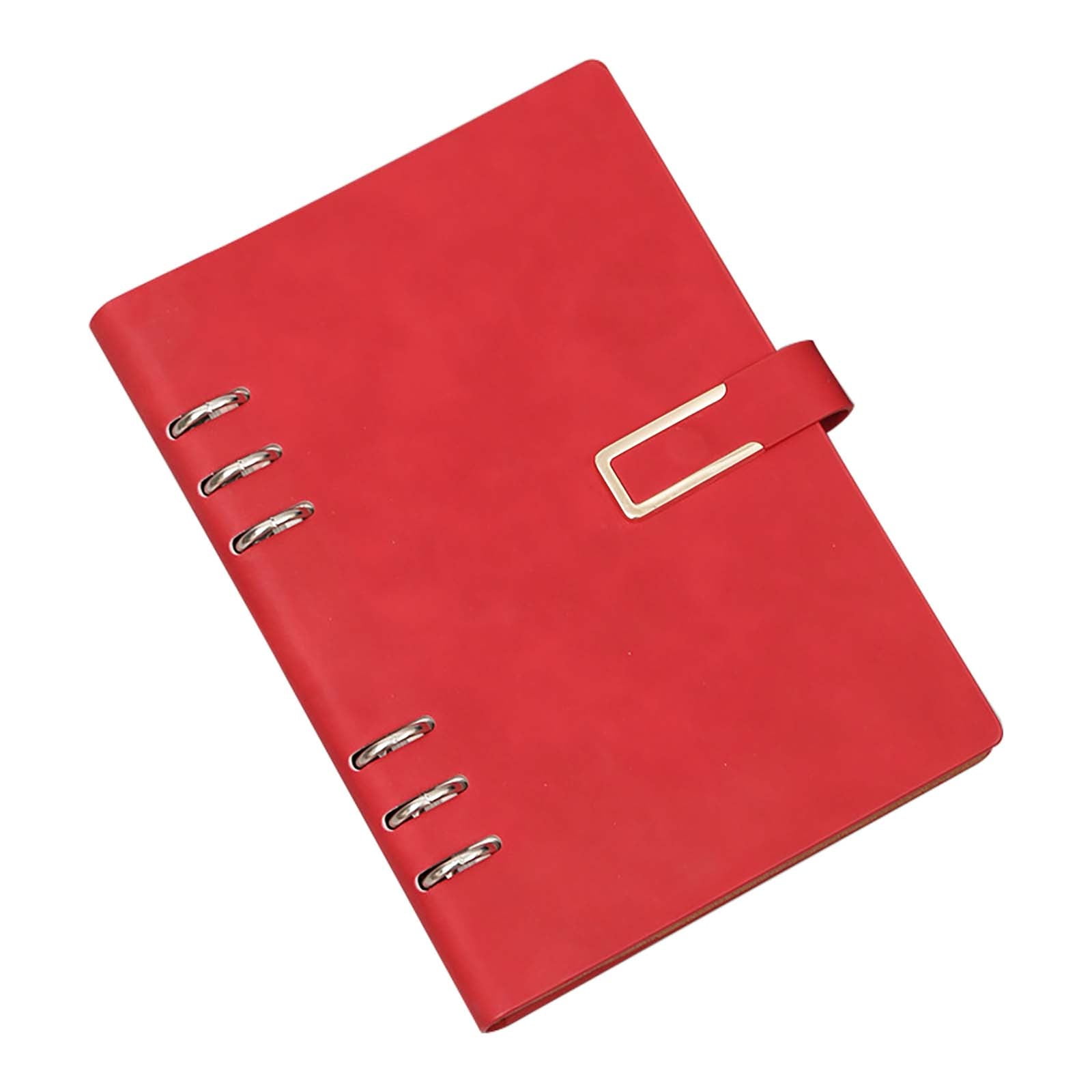 SUSHANG Hardcover Leather Notebook, Vintage A6 Refillable 6 Ring Binder ...