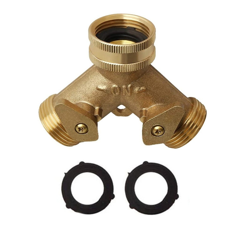 SUSHANG Heavy-Duty Brass Garden Hose Connector Faucet Splitter Adapter ...