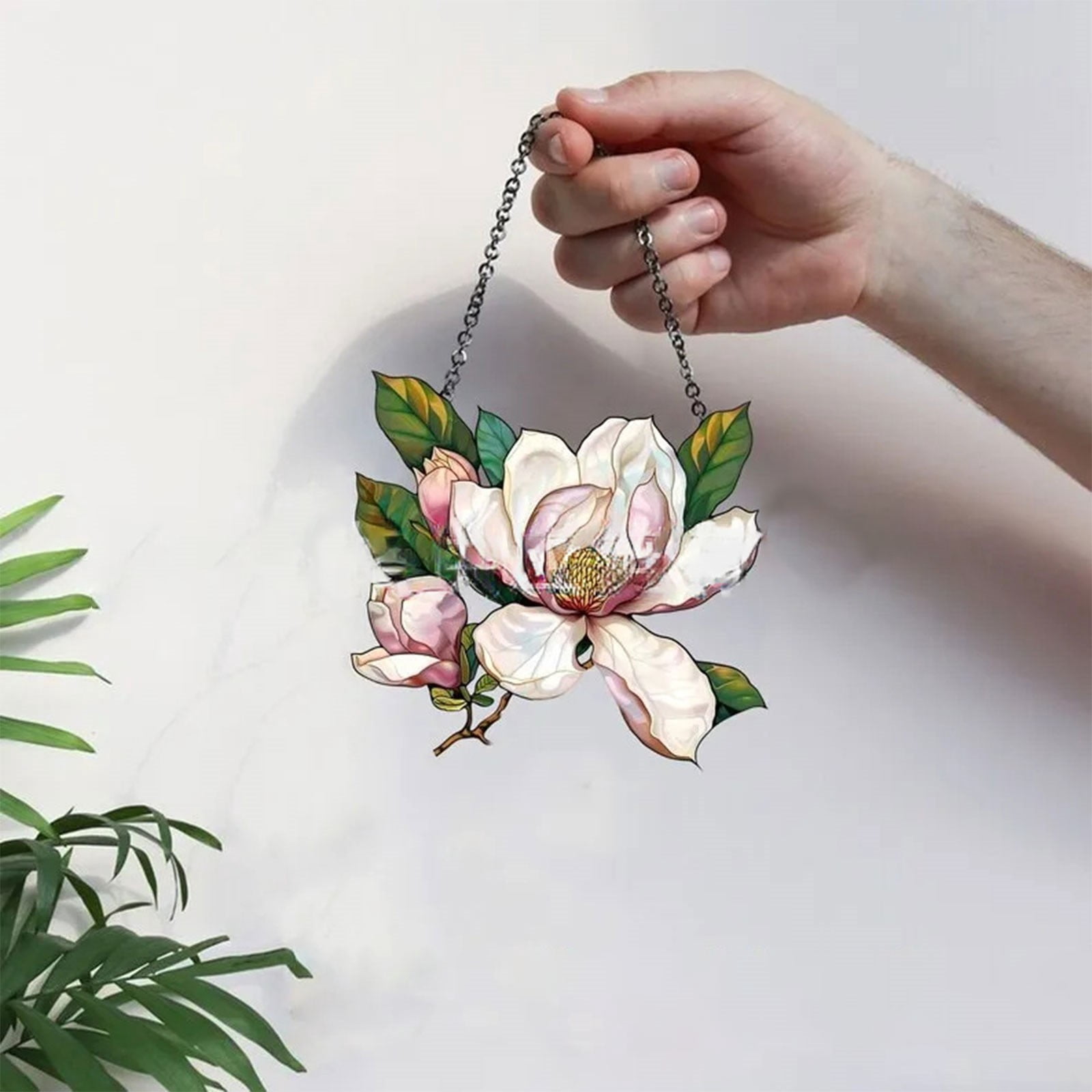 SUSHANG Hummingbird Colorful Acrylic Window Hanging Stained Glass ...