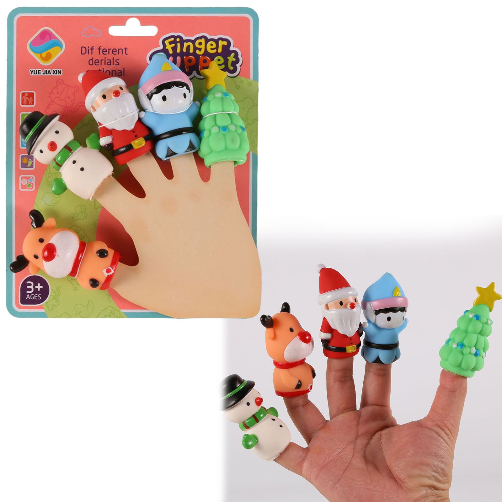SUSHANG Interactive Soft Rubber Animal Finger Puppets For Kids ...