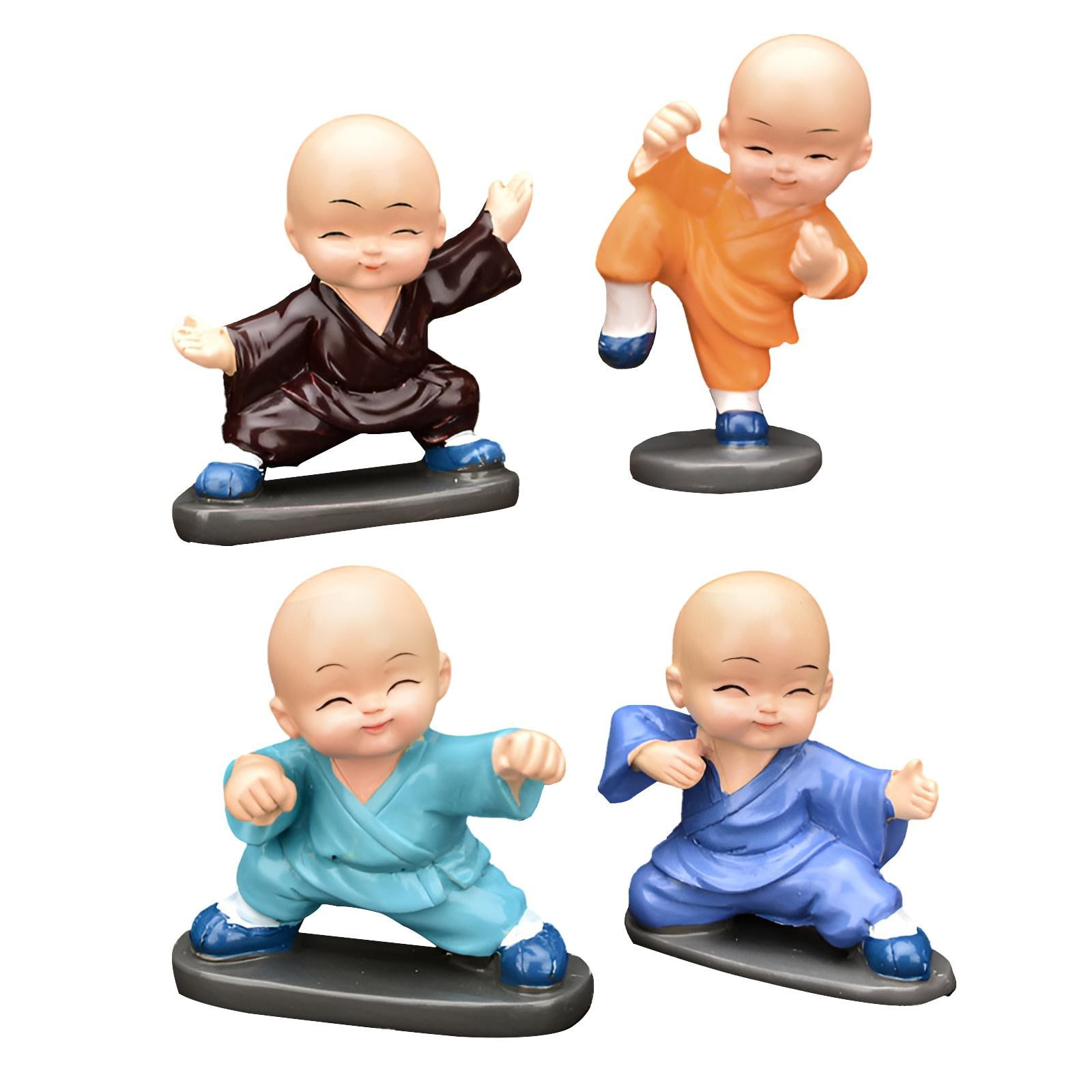 SUSHANG Little Monk Resin Ornaments Four Monks Decoration Cute Little ...