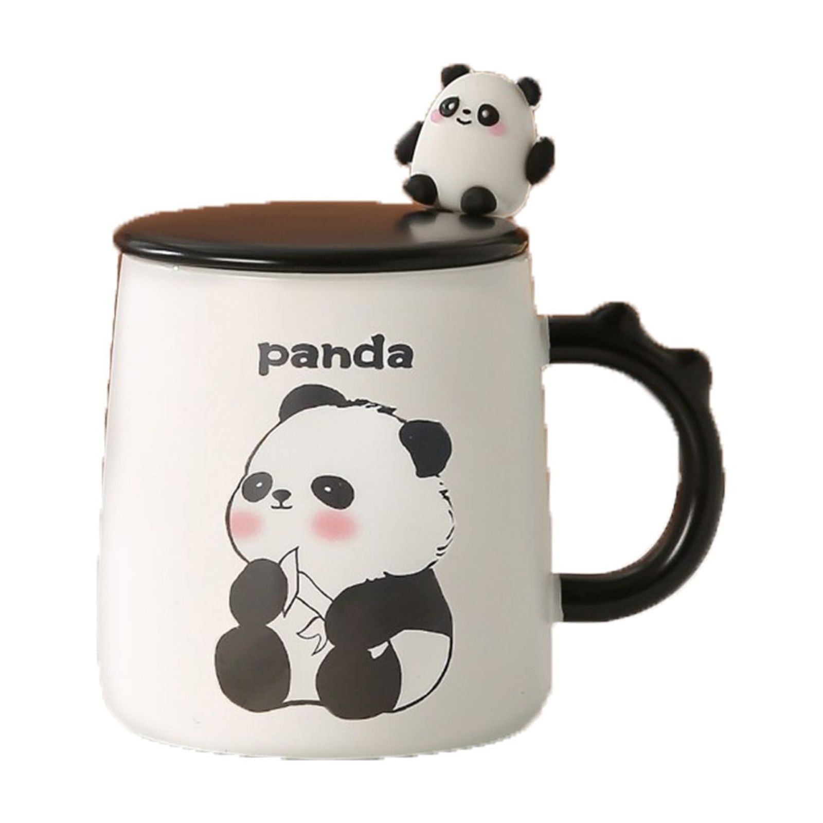 SUSHANG Novelty Panda Coffee Mug Gift Set 16 OZ Large White Ceramic Cup ...