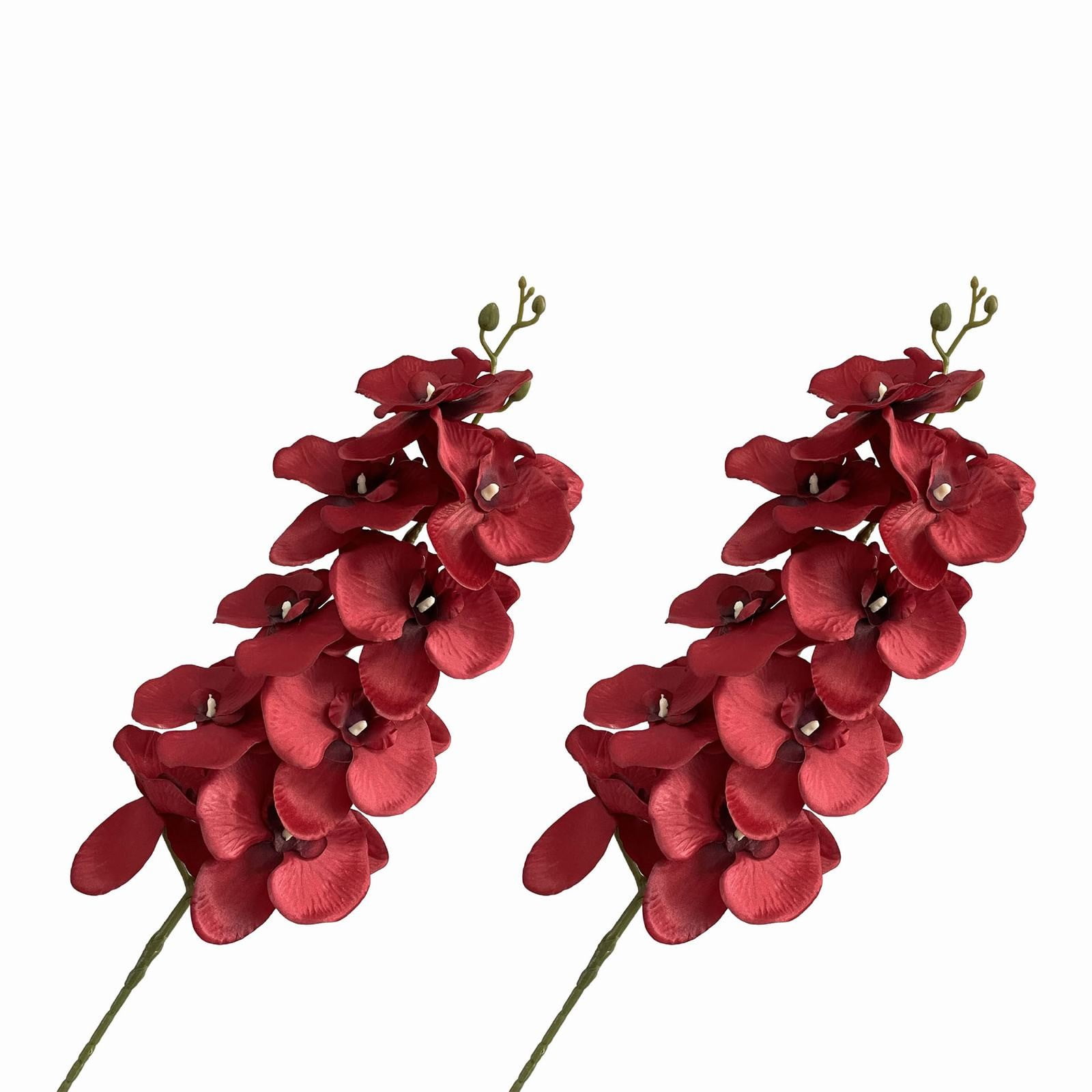 SUSHANG Orchid Stems Artificial Flowers Real Touch Latex Faux ...