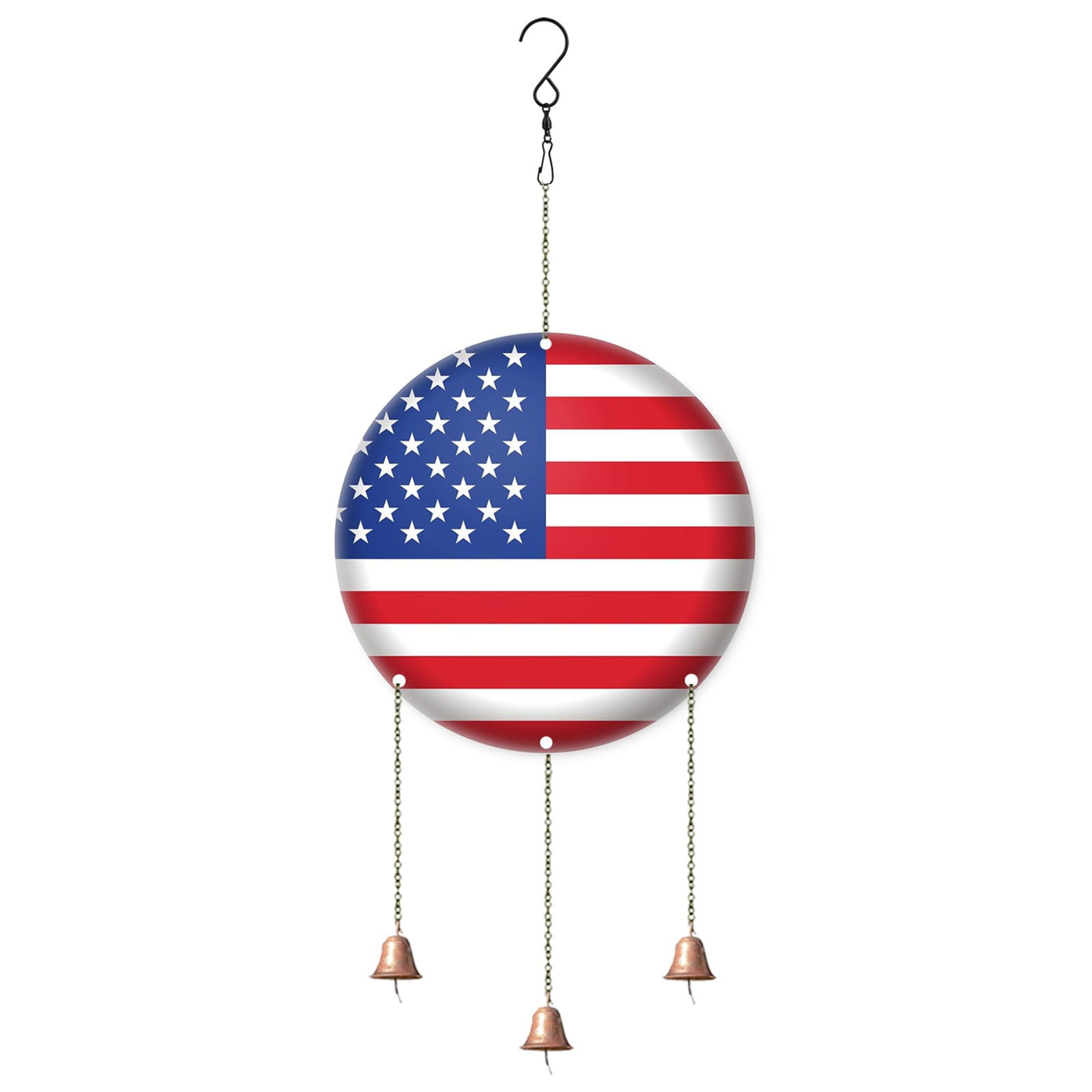 SUSHANG Outdoor Wind Chime Door Hanging American Flag Wind Chimes ...