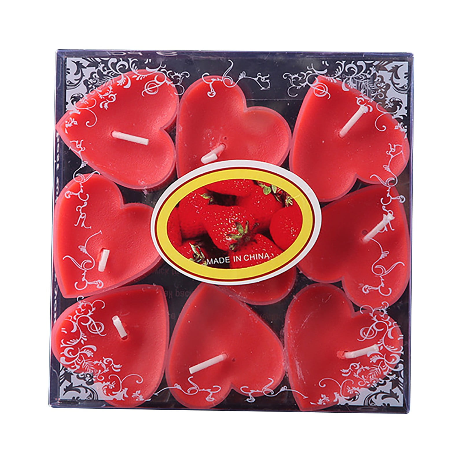 SUSHANG Pastel Orchid Flameless Candle Candy Heart Heart Shaped ...