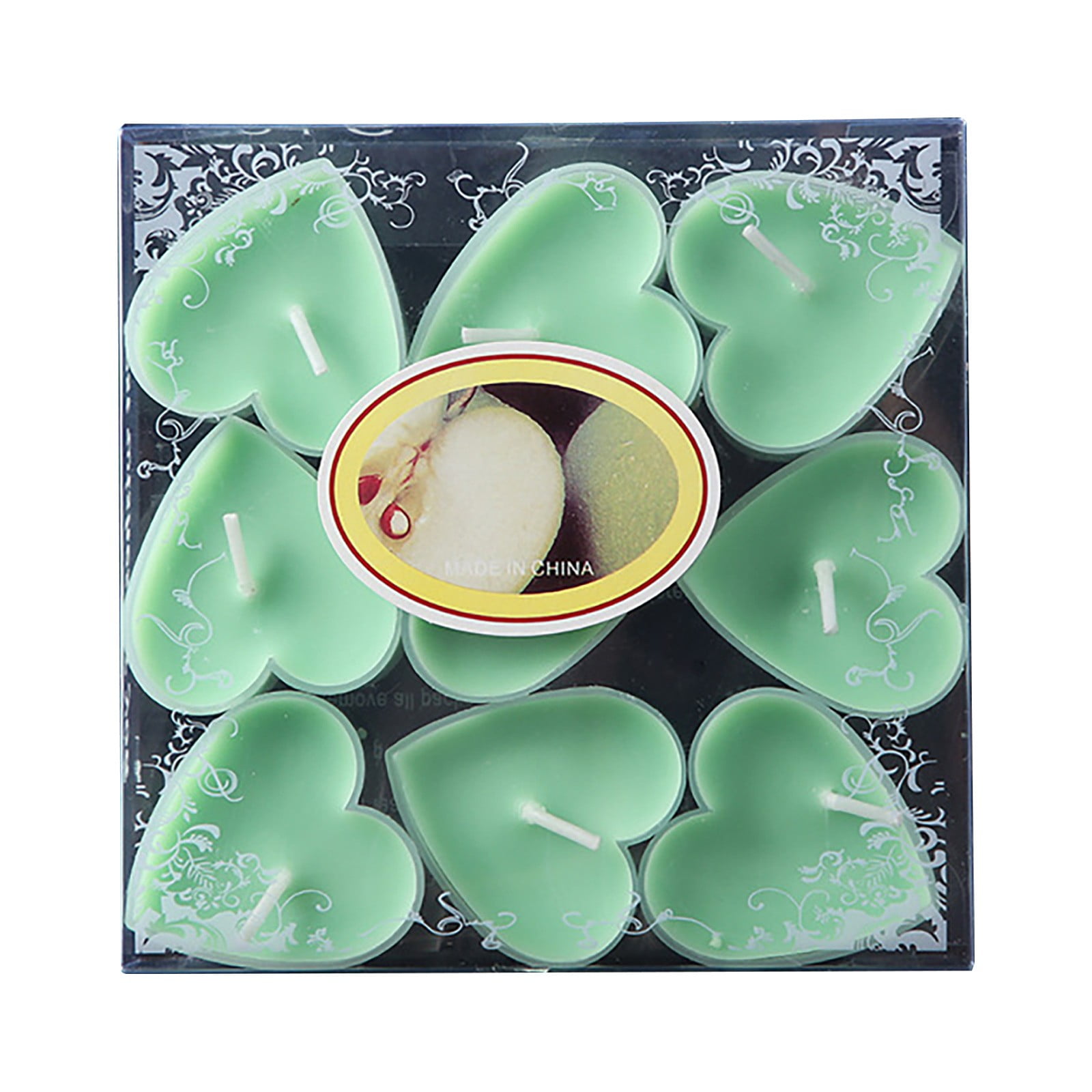 SUSHANG Pastel Orchid Flameless Candle Candy Heart Heart Shaped ...