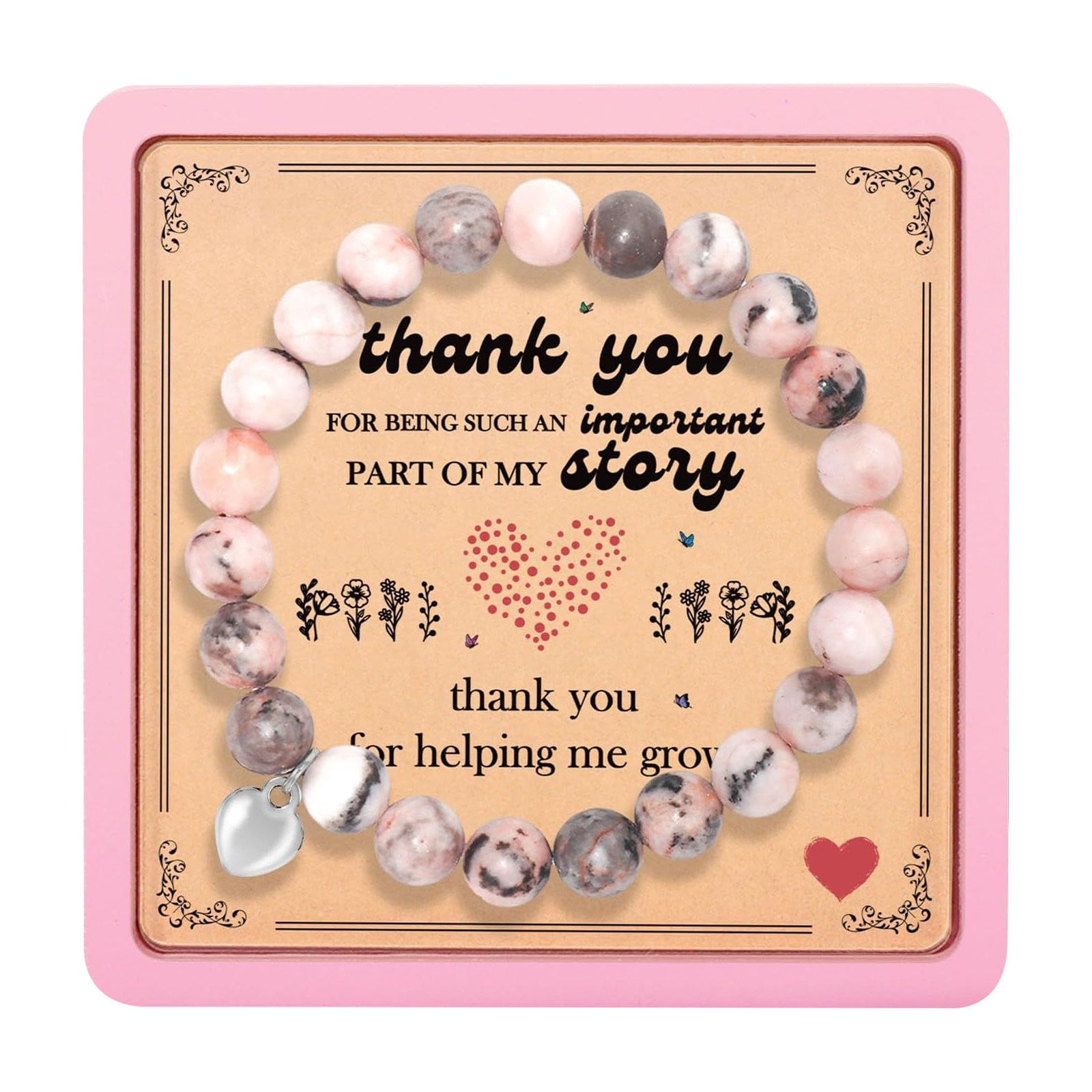 SUSHANG Purple Agate Rhodolite Bracelet New Engraved Love Pendant ...