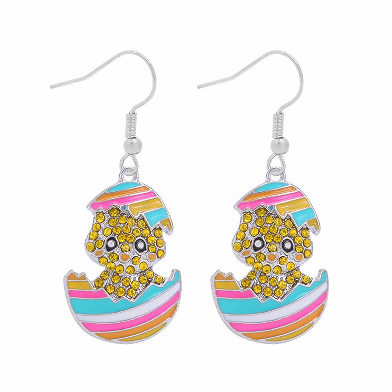 SUSHANG Rabbit Carrot Earrings Cartoon Cute Bunny Dangling Rabbit ...