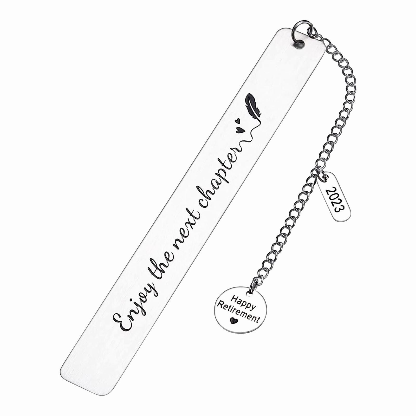 SUSHANG Stainless Steel Bookmark Bookmark with Chain 2024 for Book ...